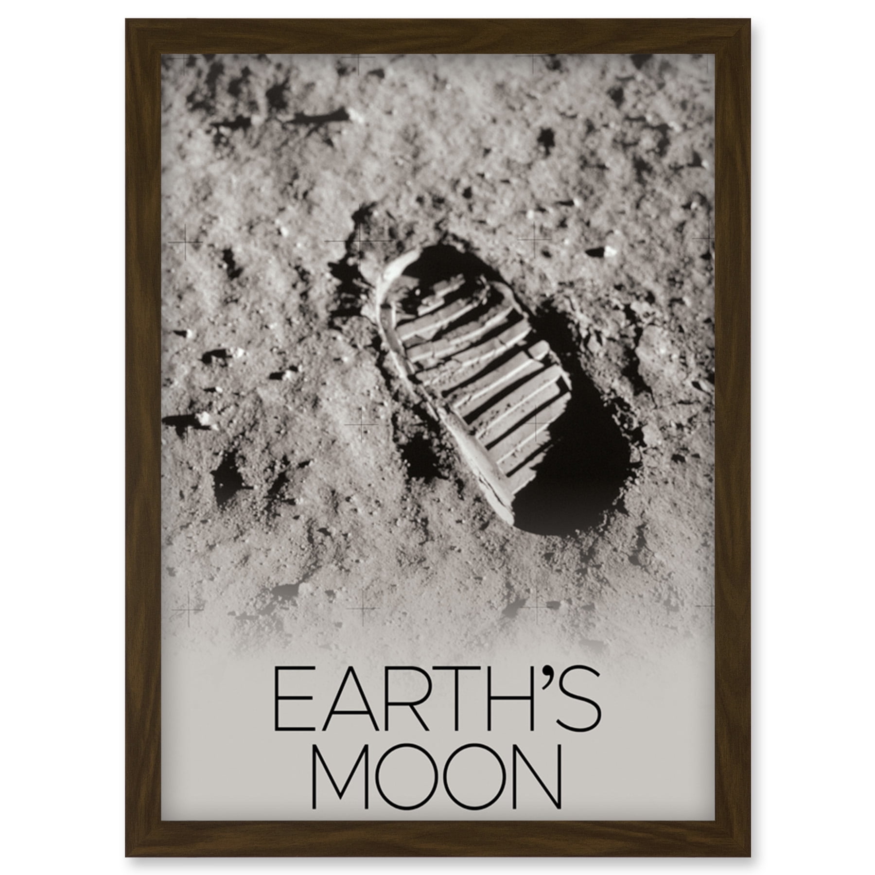 NASA Our Solar System Moon Apollo 11 Boot Print Lunar Surface Artwork ...