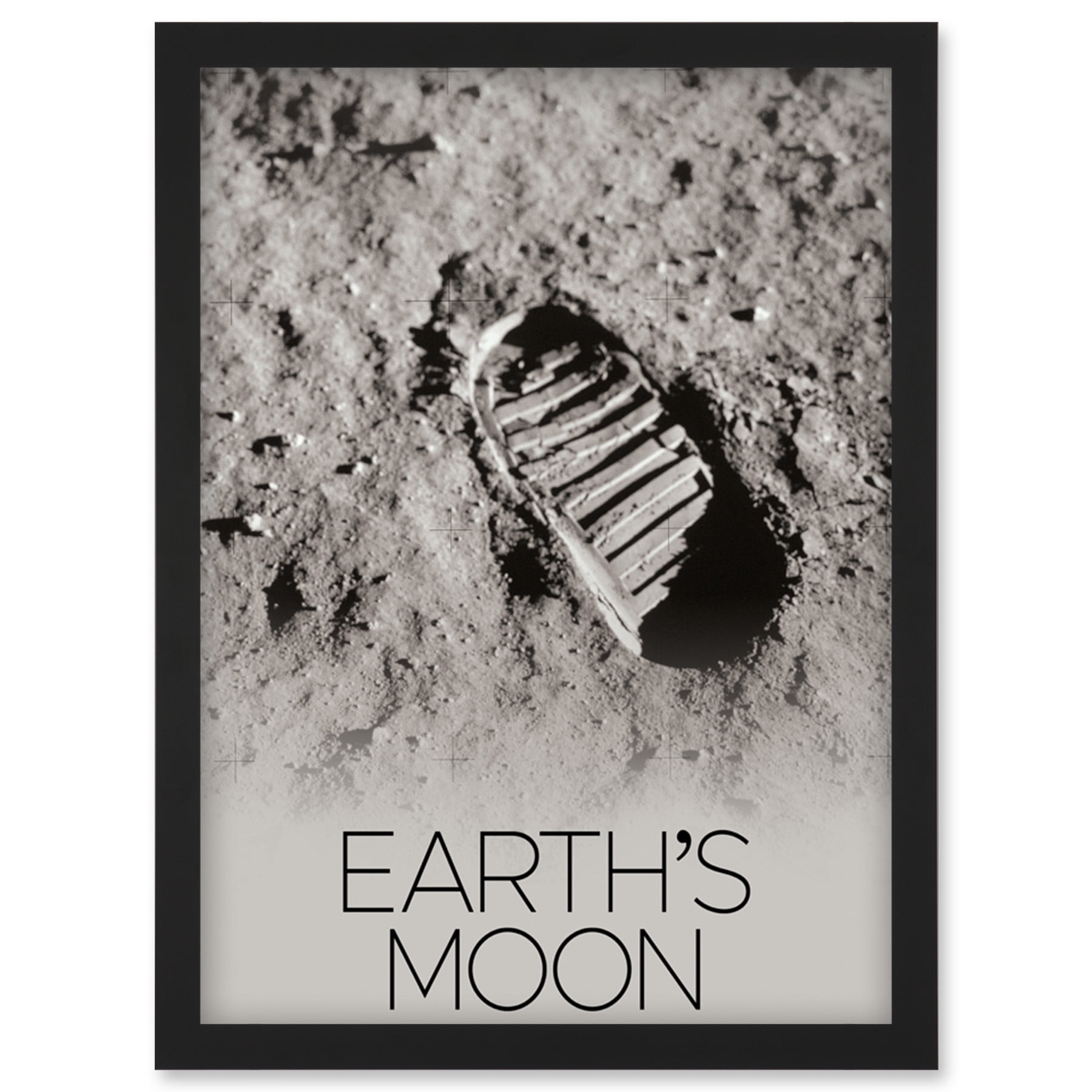 NASA Our Solar System Moon Apollo 11 Boot Print Lunar Surface Artwork ...