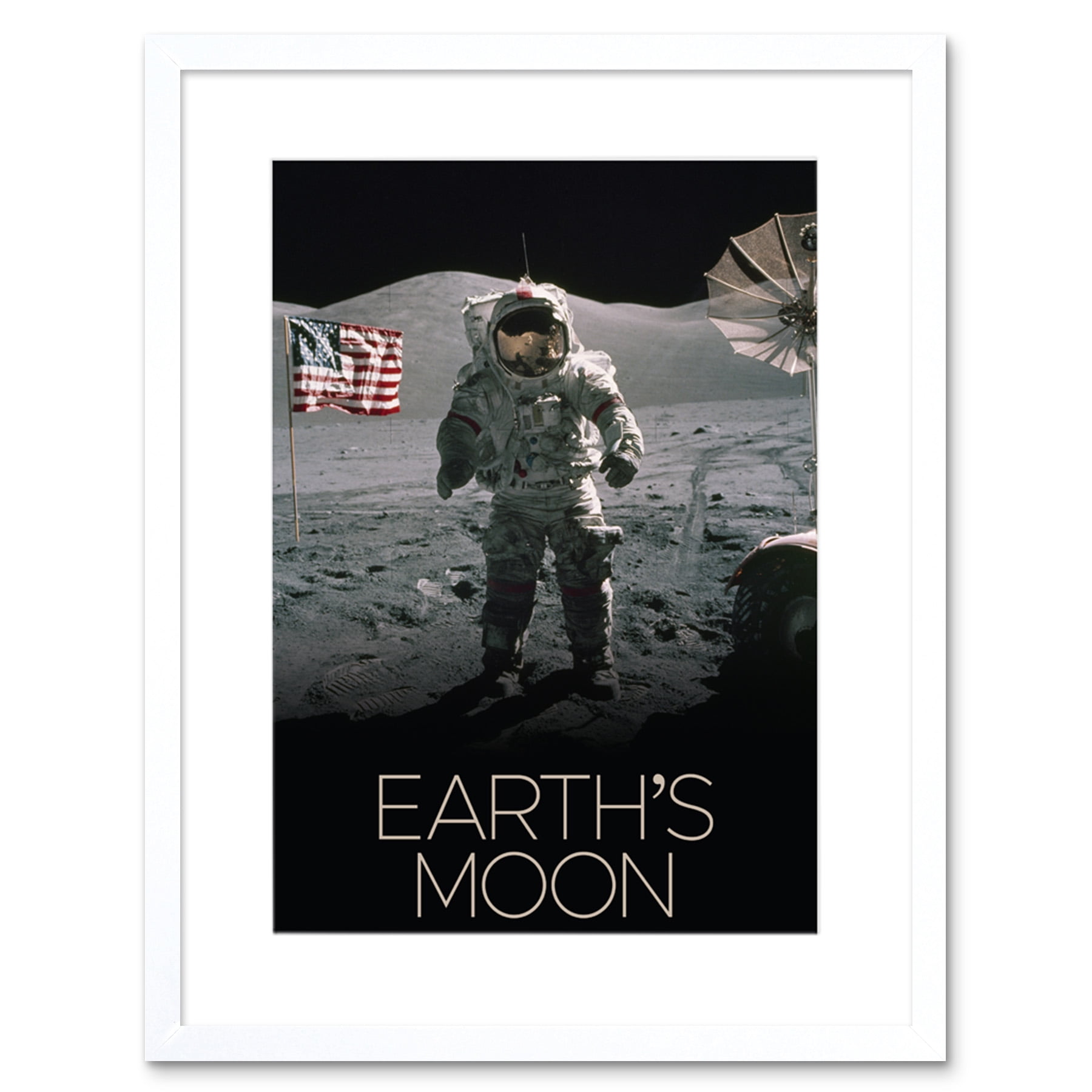 NASA Our Solar System Moon Surface Apollo 17 Astronaut Artwork Framed ...