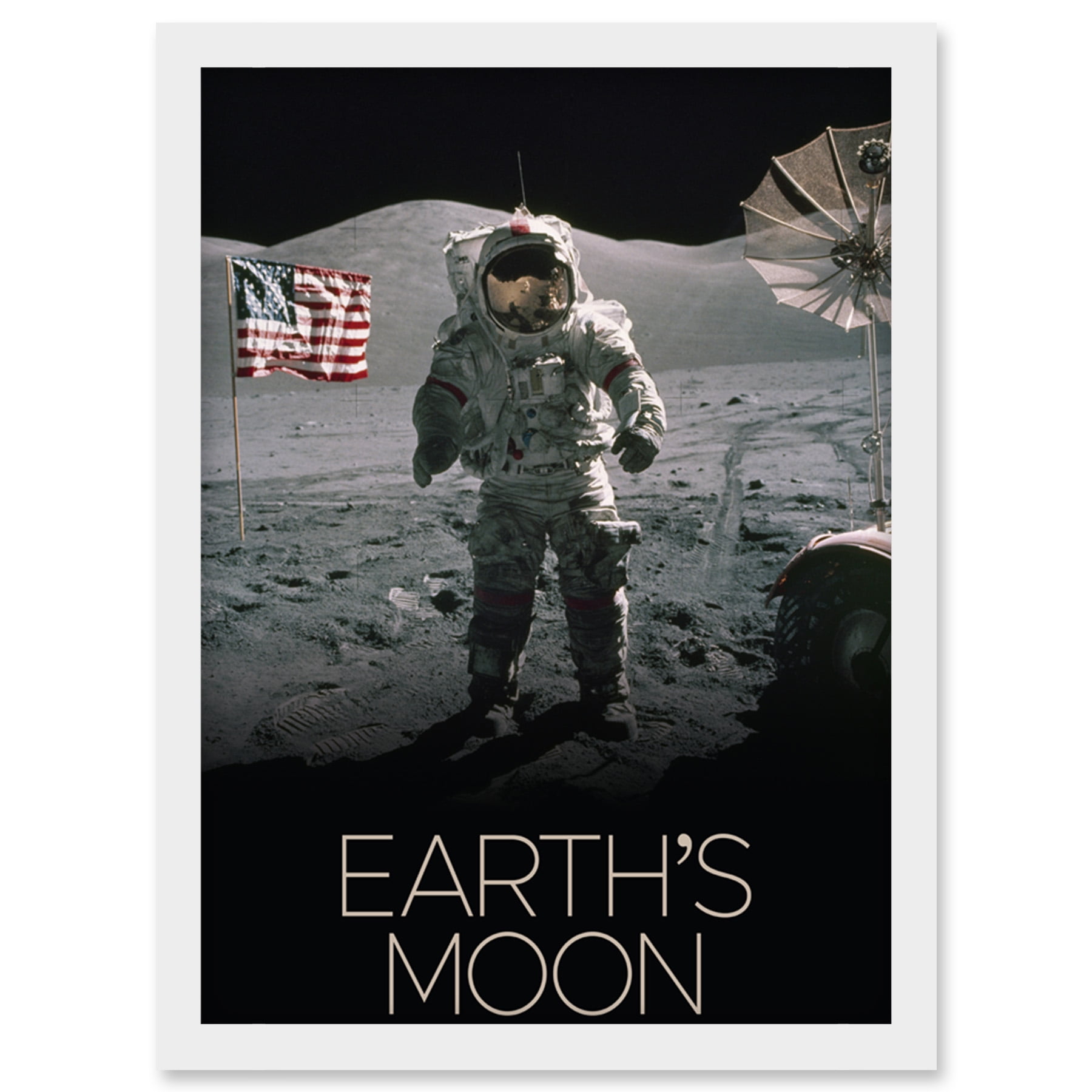 NASA Our Solar System Moon Surface Apollo 17 Astronaut Artwork Framed ...