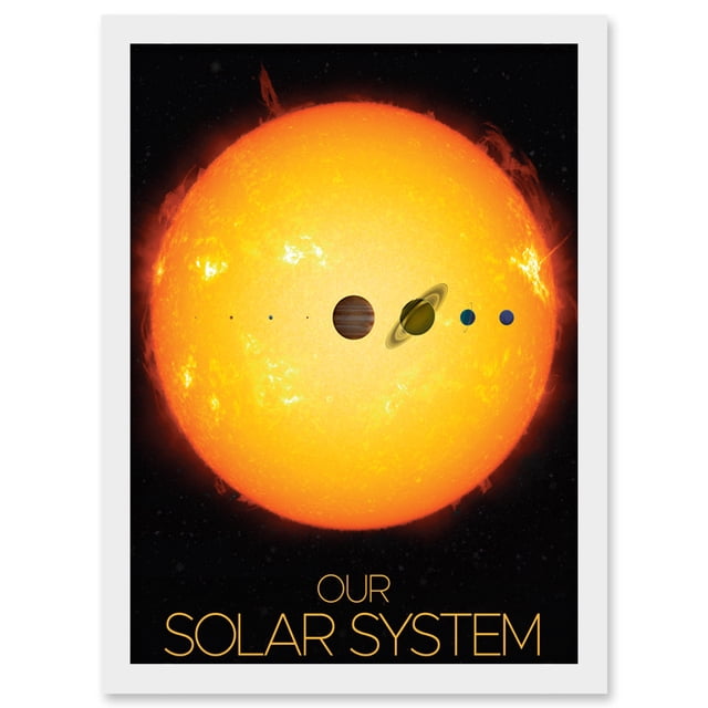 NASA Our Solar System Planets and Sun Size Comparison Artwork Framed ...