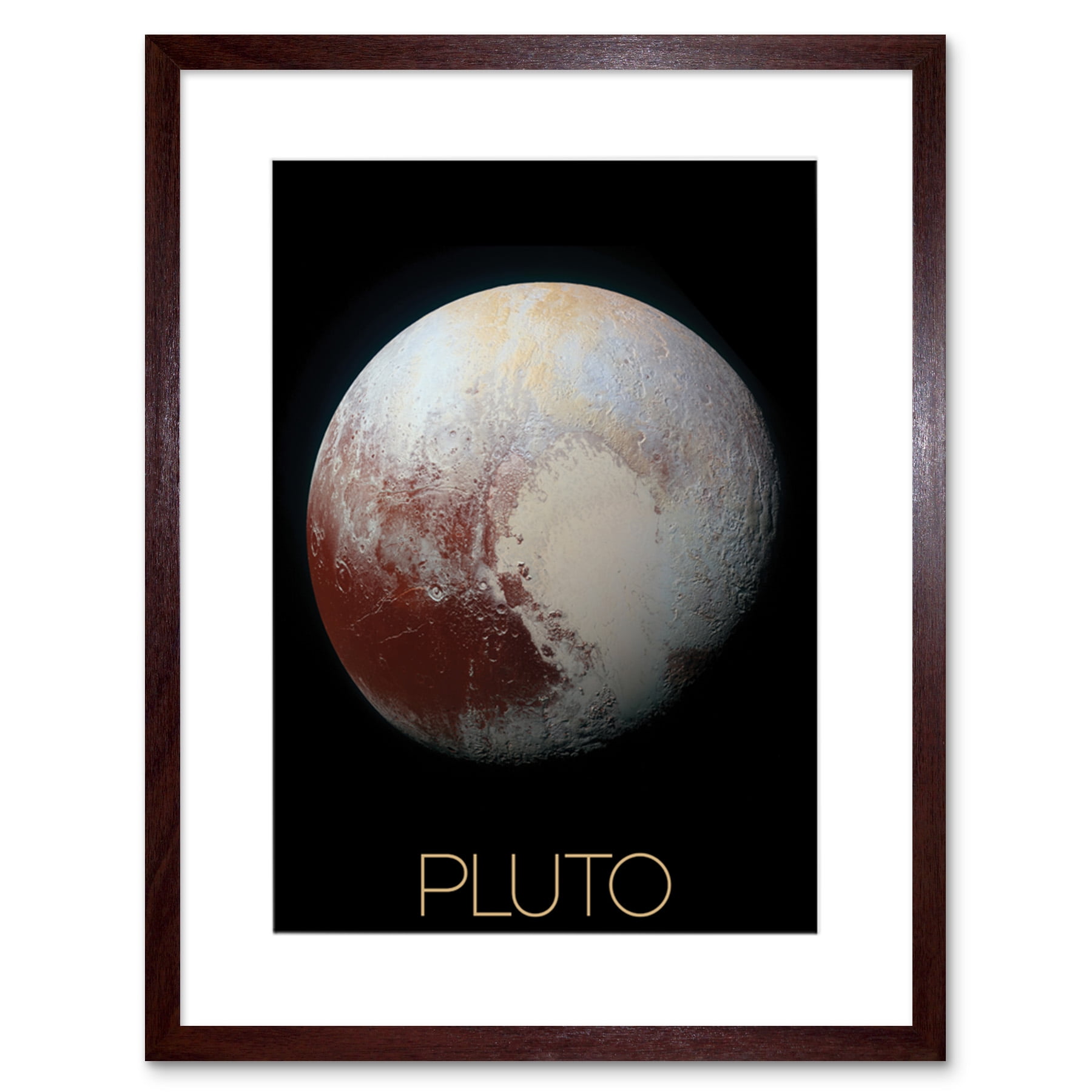 NASA Our Solar System Pluto New Horizons Enhanced Colour Image Artwork ...