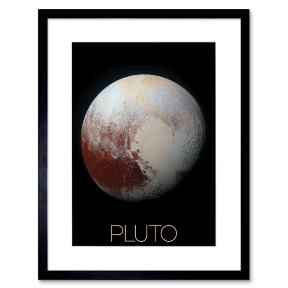NASA Our Solar System Pluto New Horizons Enhanced Colour Image Artwork ...