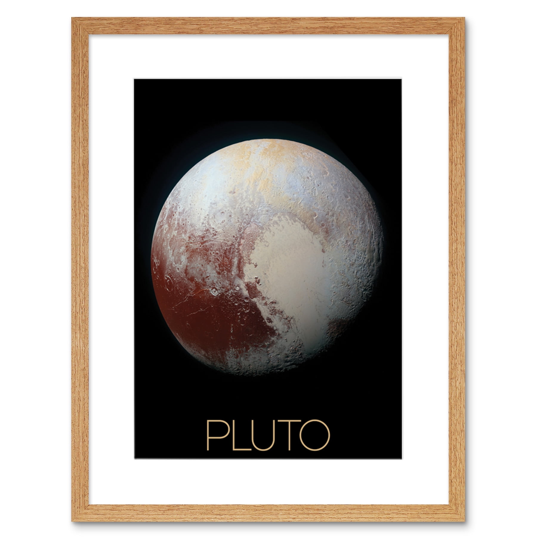 NASA Our Solar System Pluto New Horizons Enhanced Colour Image Artwork ...