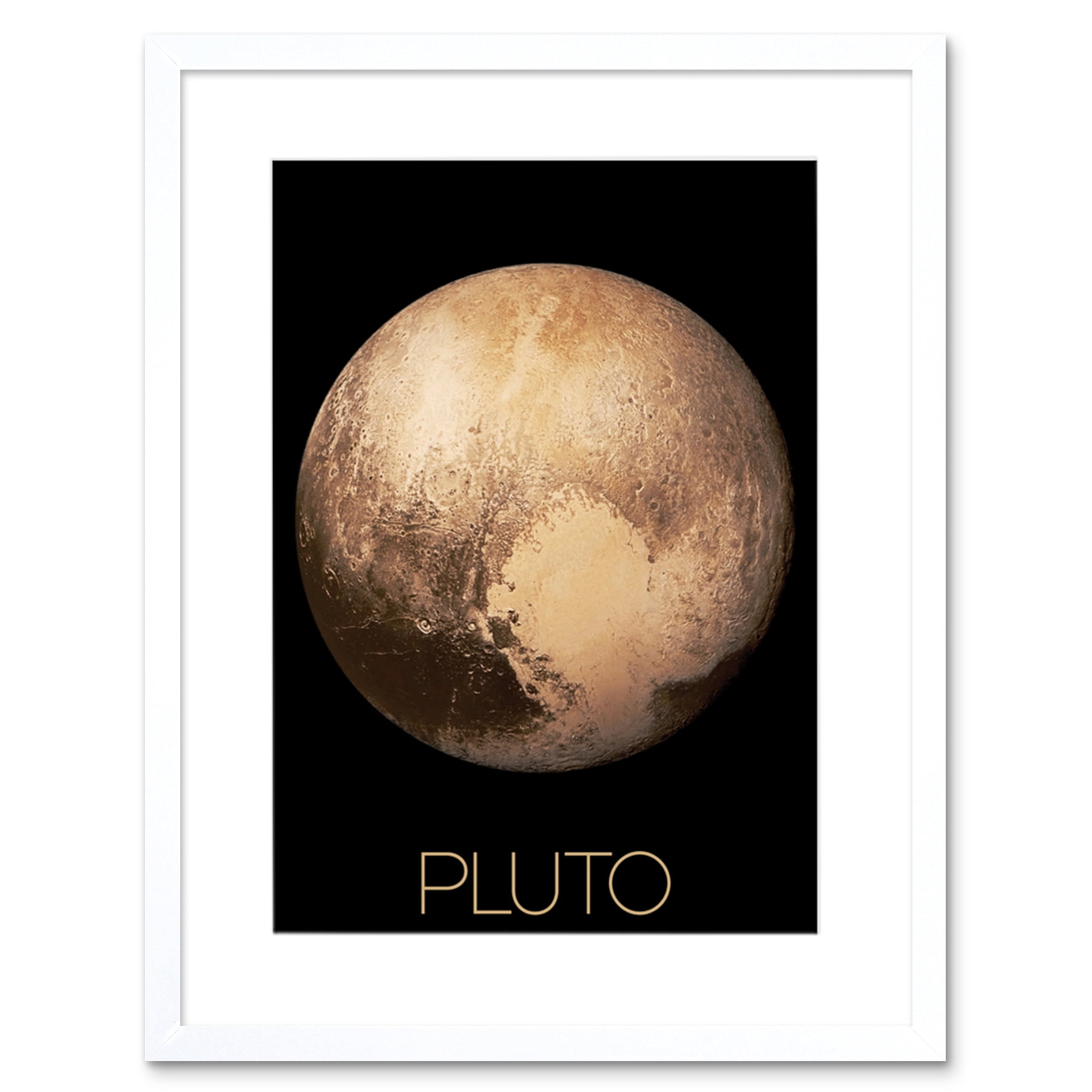 NASA Our Solar System Pluto New Horizons Image Artwork Framed Wall Art ...