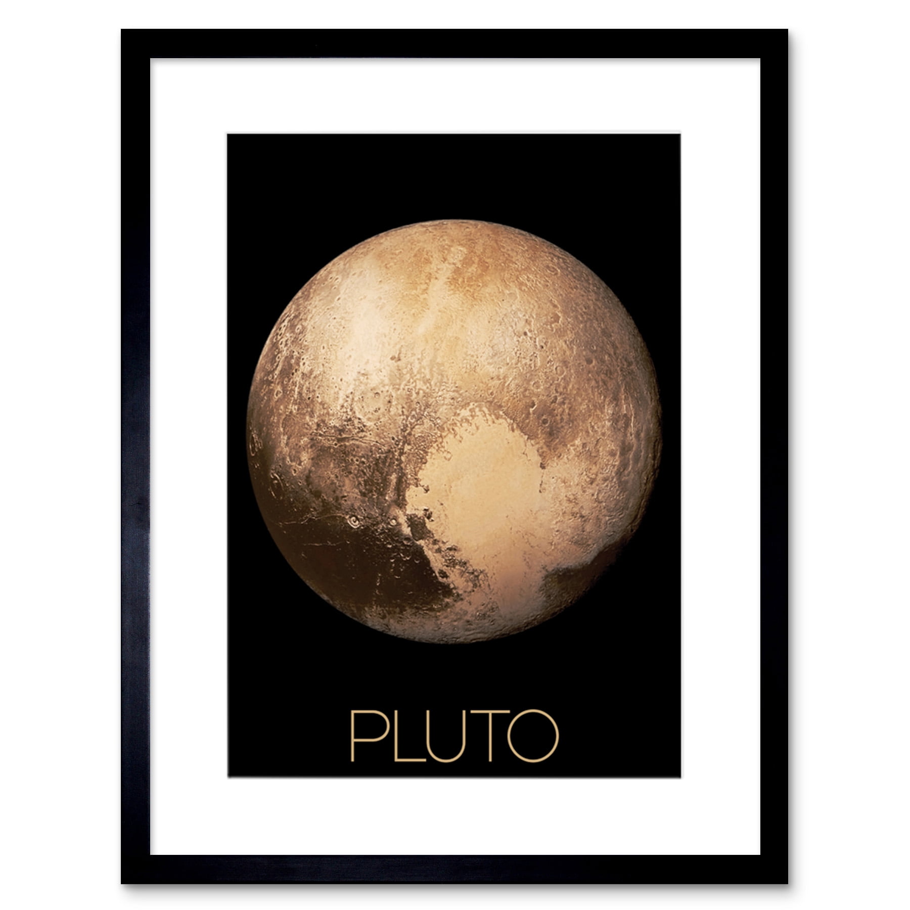 NASA Our Solar System Pluto New Horizons Image Artwork Framed Wall Art ...