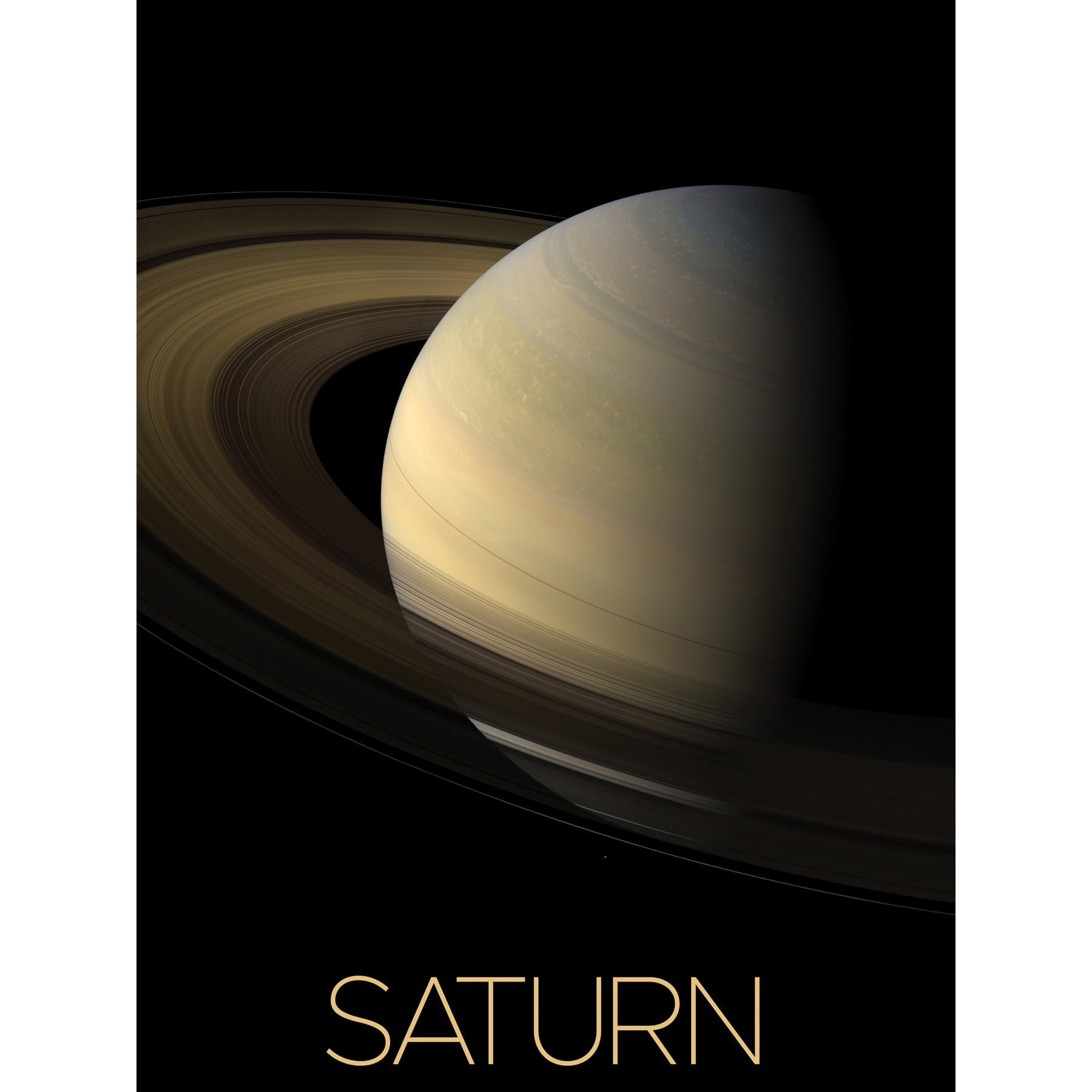 NASA Our Solar System Saturn Planet Equinox Cassini Extra Large XL Wall ...