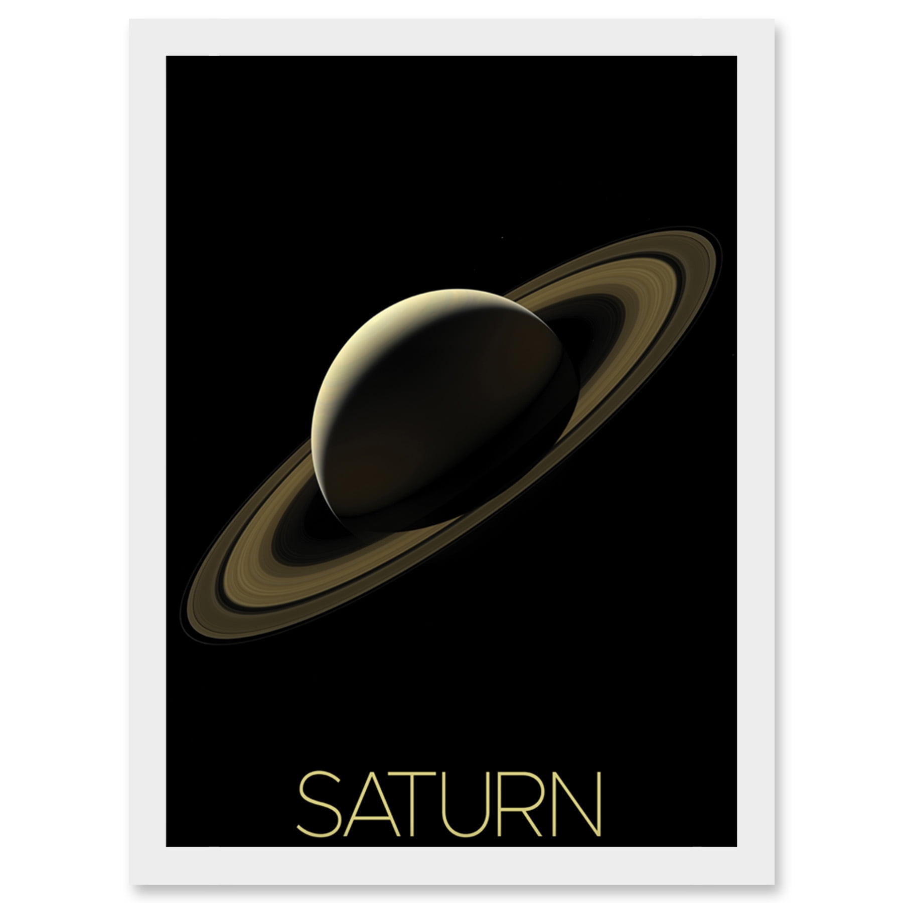 NASA Our Solar System Saturn Planet Rings Cassini Mission Artwork ...