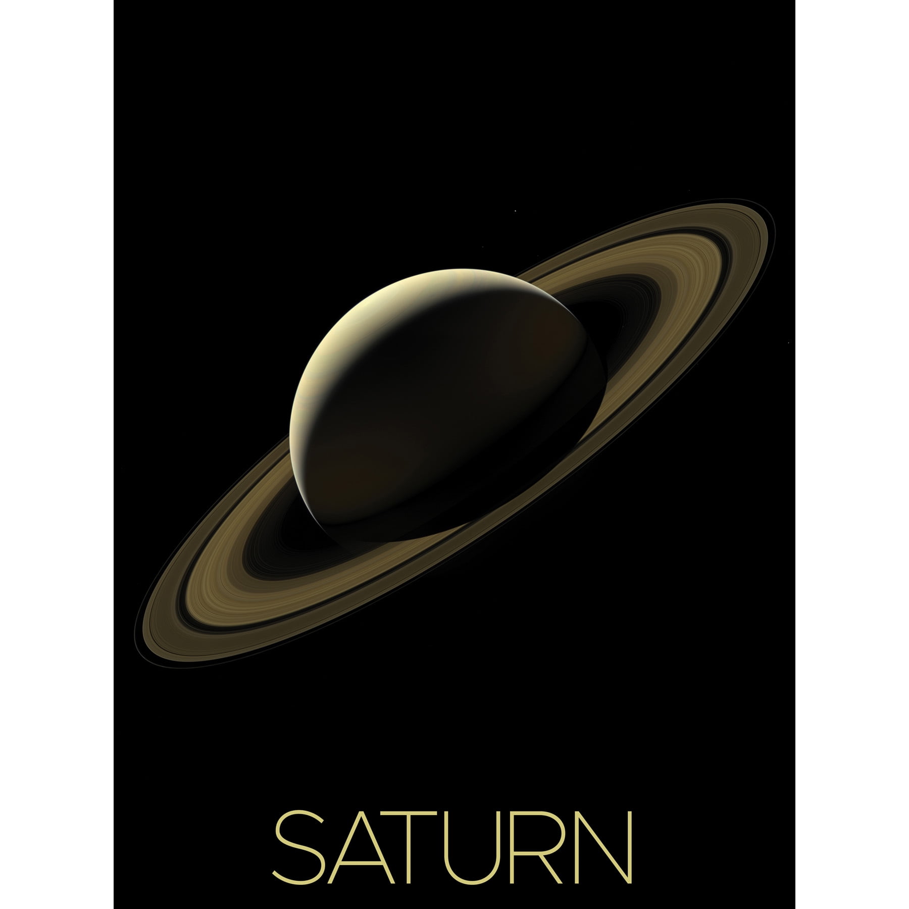 NASA Our Solar System Saturn Planet Rings Cassini Mission Extra Large ...