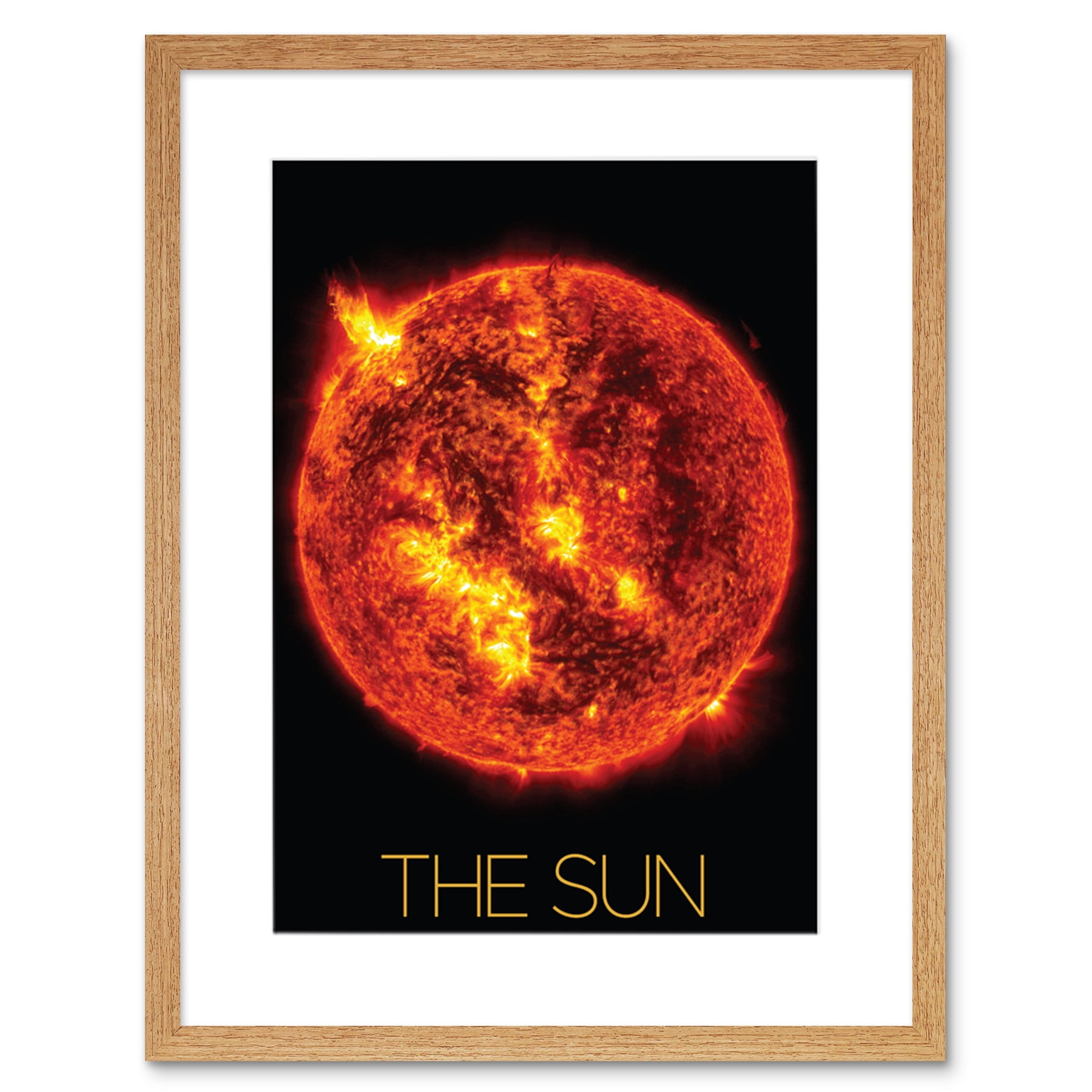 NASA Our Solar System The Sun Solar Flare Image Artwork Framed Wall Art ...