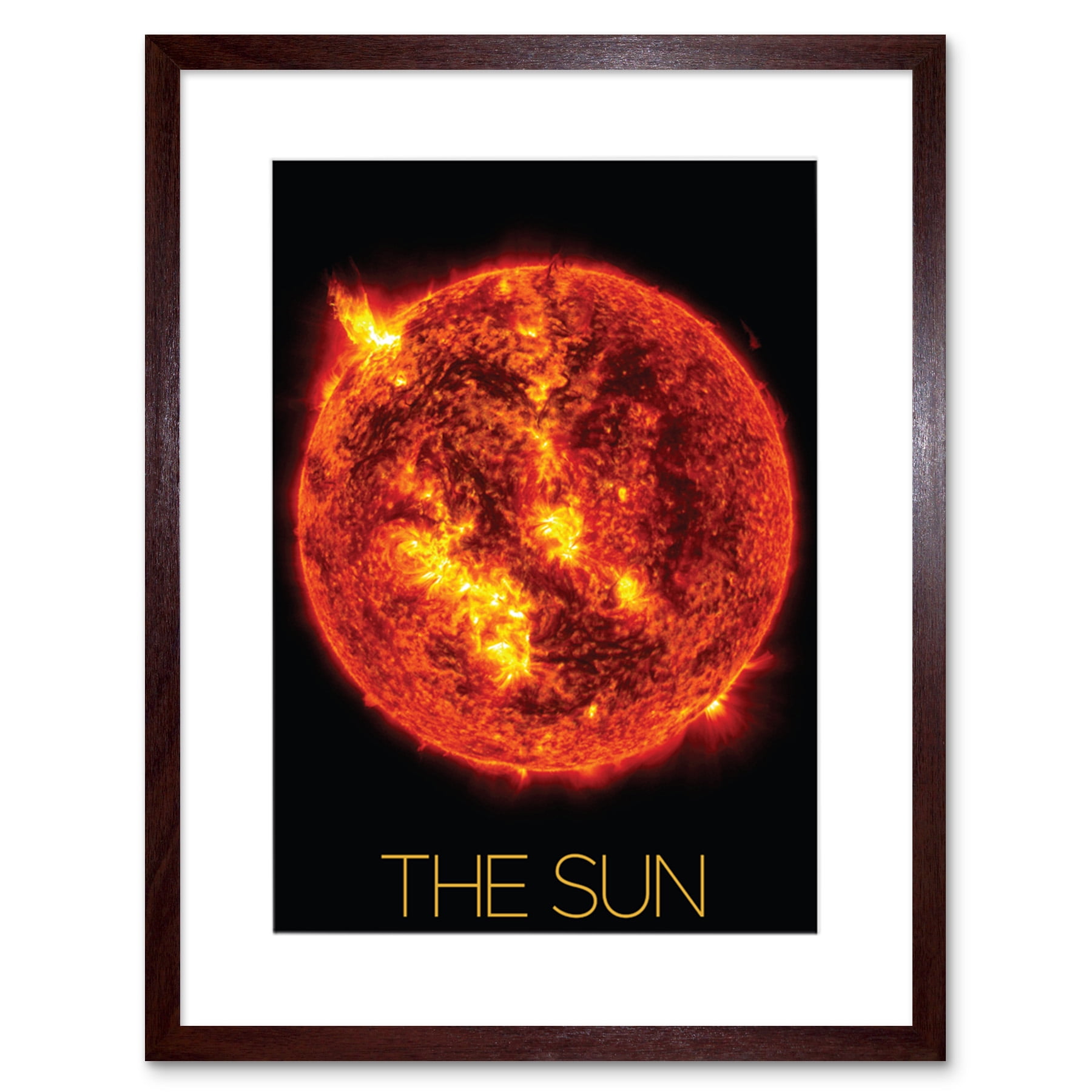 NASA Our Solar System The Sun Solar Flare Image Artwork Framed Wall Art ...