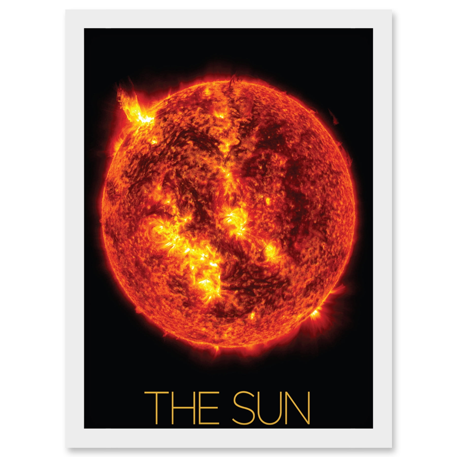 NASA Our Solar System The Sun Solar Flare Image Artwork Framed Wall Art ...