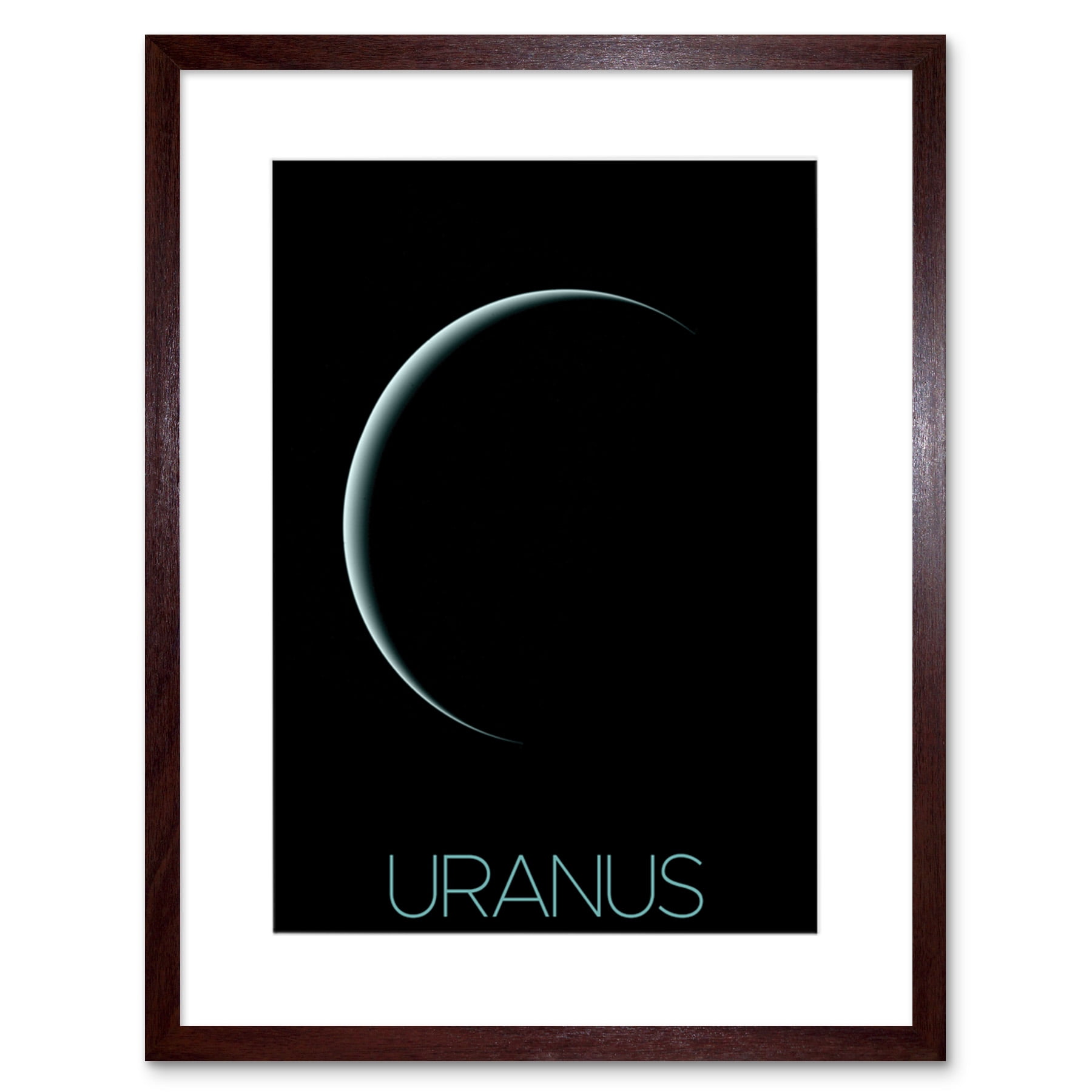 NASA Our Solar System Uranus Planet Shadow Voyager 2 Artwork Framed ...