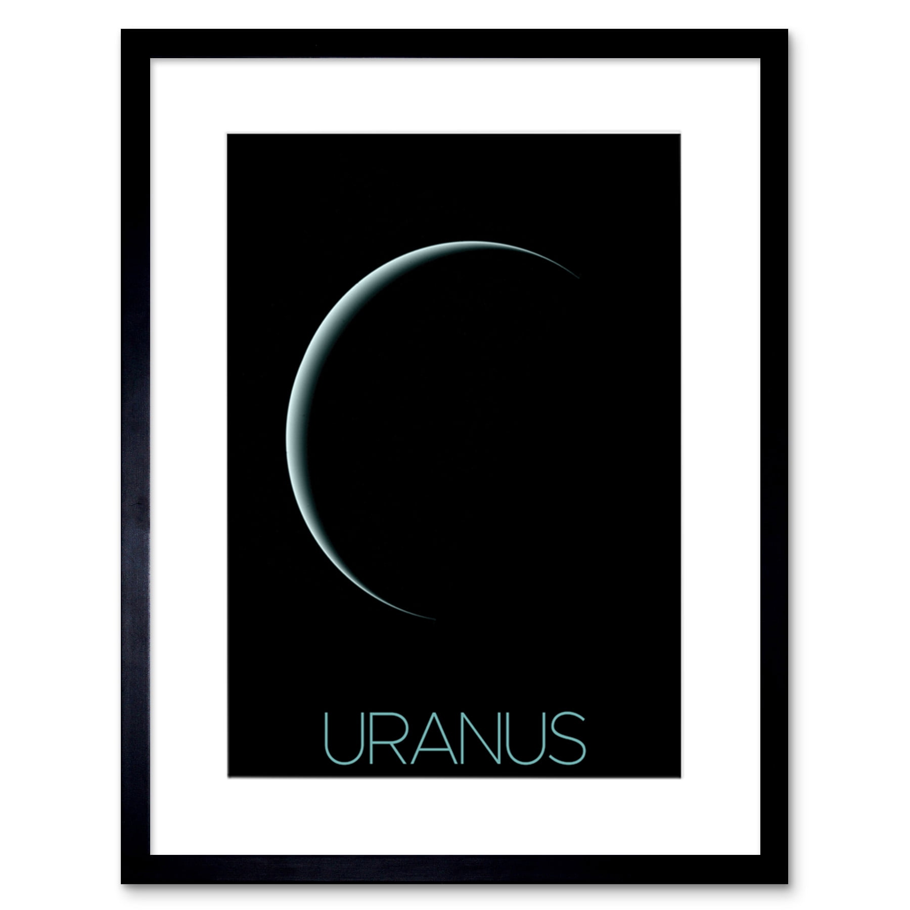NASA Our Solar System Uranus Planet Shadow Voyager 2 Artwork Framed ...