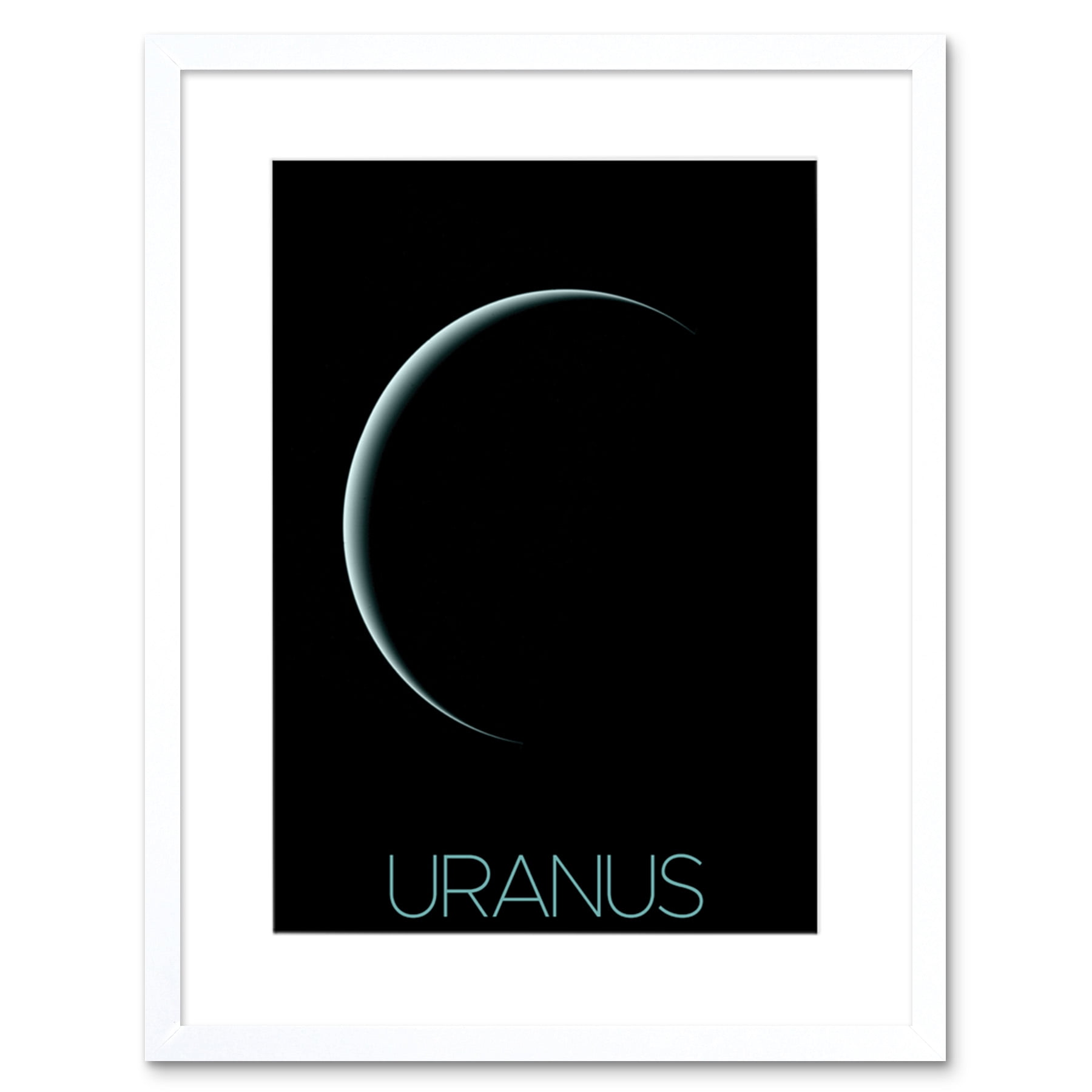 NASA Our Solar System Uranus Planet Shadow Voyager 2 Artwork Framed ...