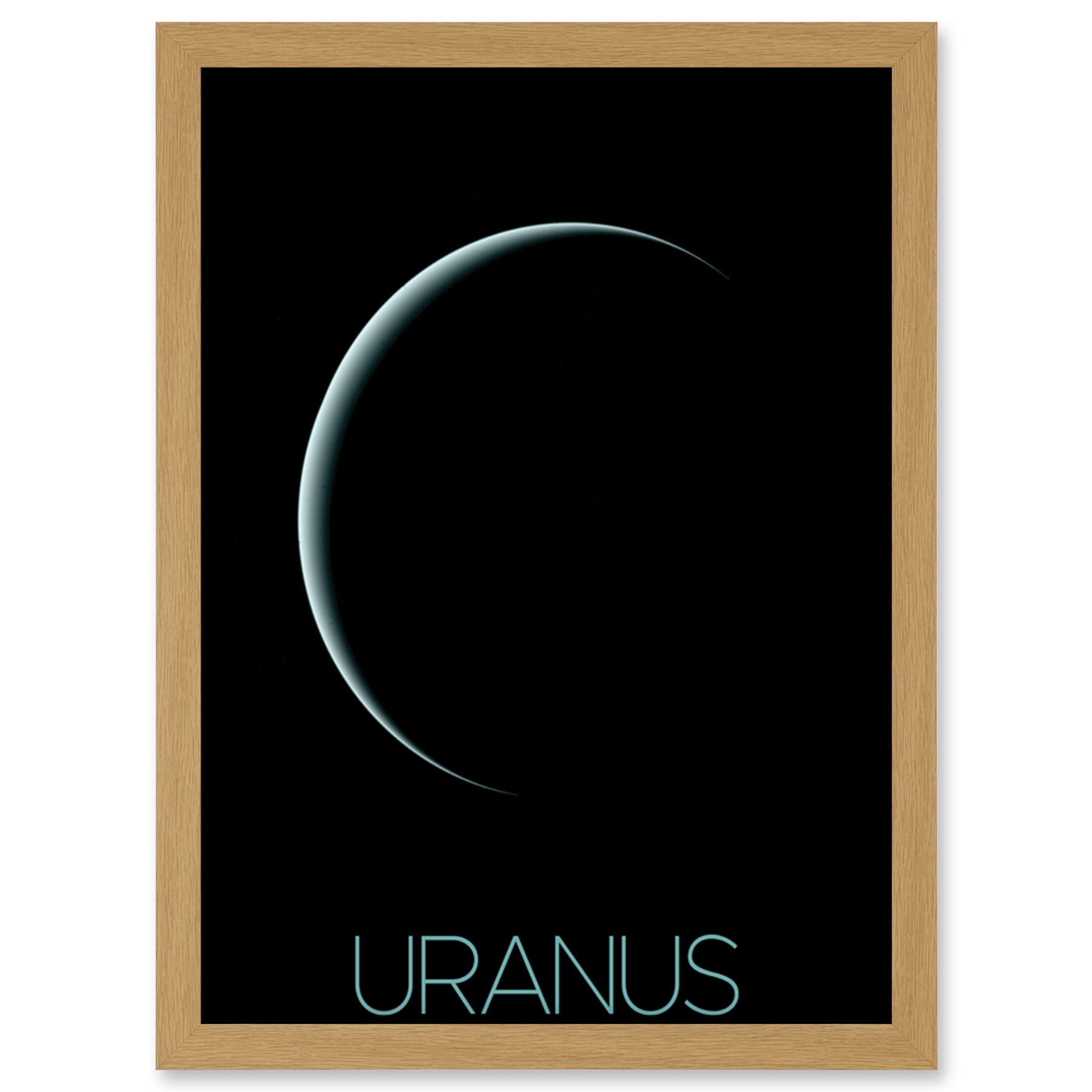 NASA Our Solar System Uranus Planet Shadow Voyager 2 Artwork Framed ...