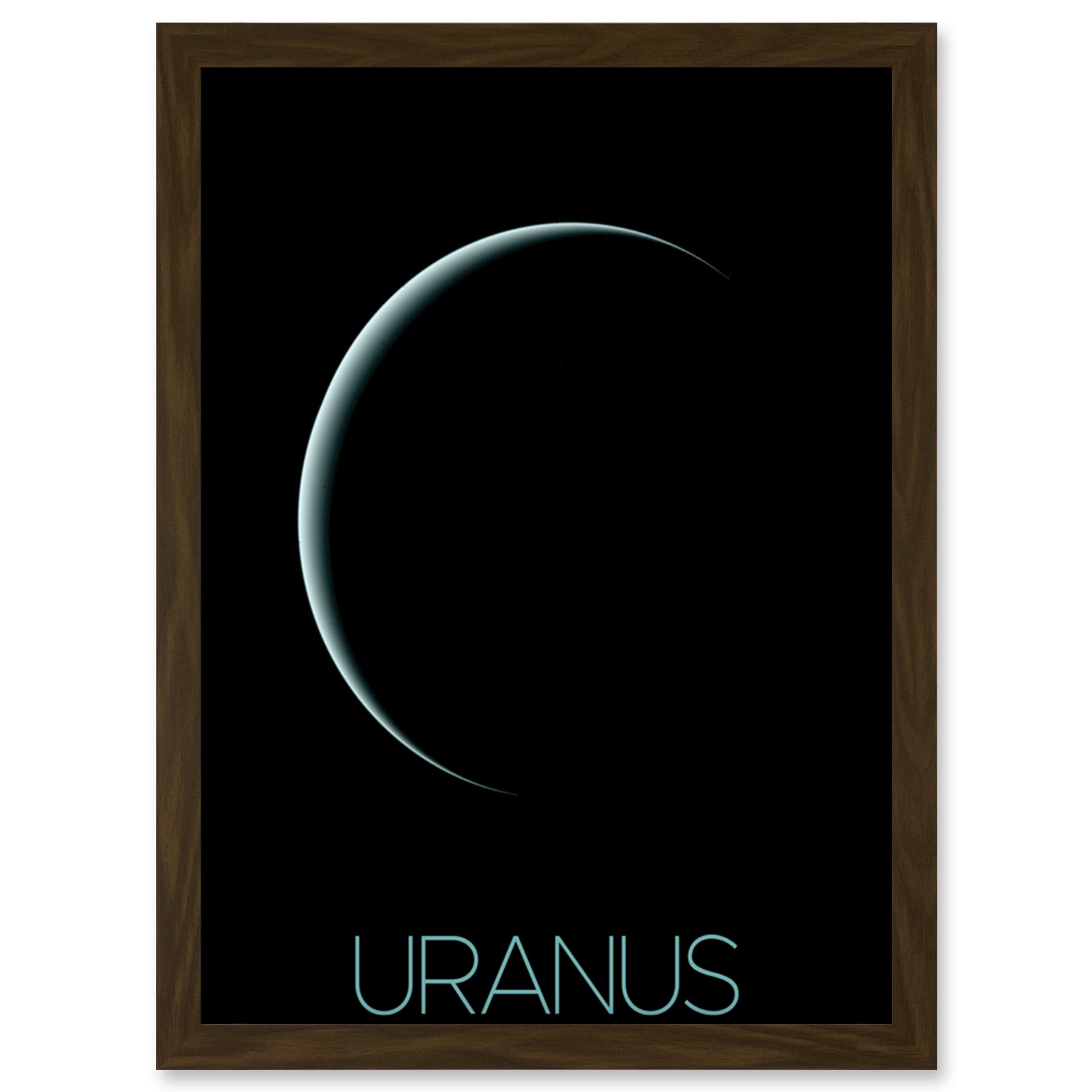 NASA Our Solar System Uranus Planet Shadow Voyager 2 Artwork Framed ...