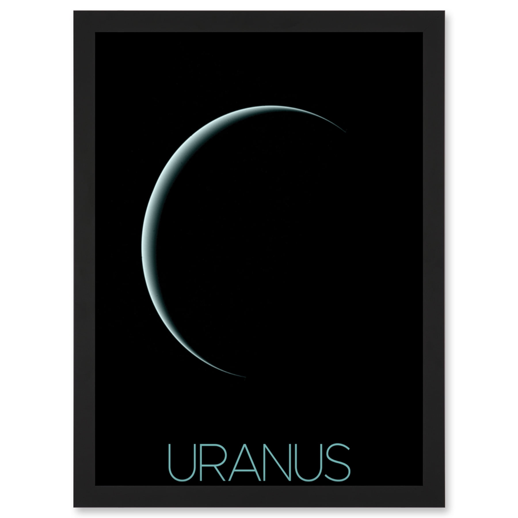 NASA Our Solar System Uranus Planet Shadow Voyager 2 Artwork Framed ...