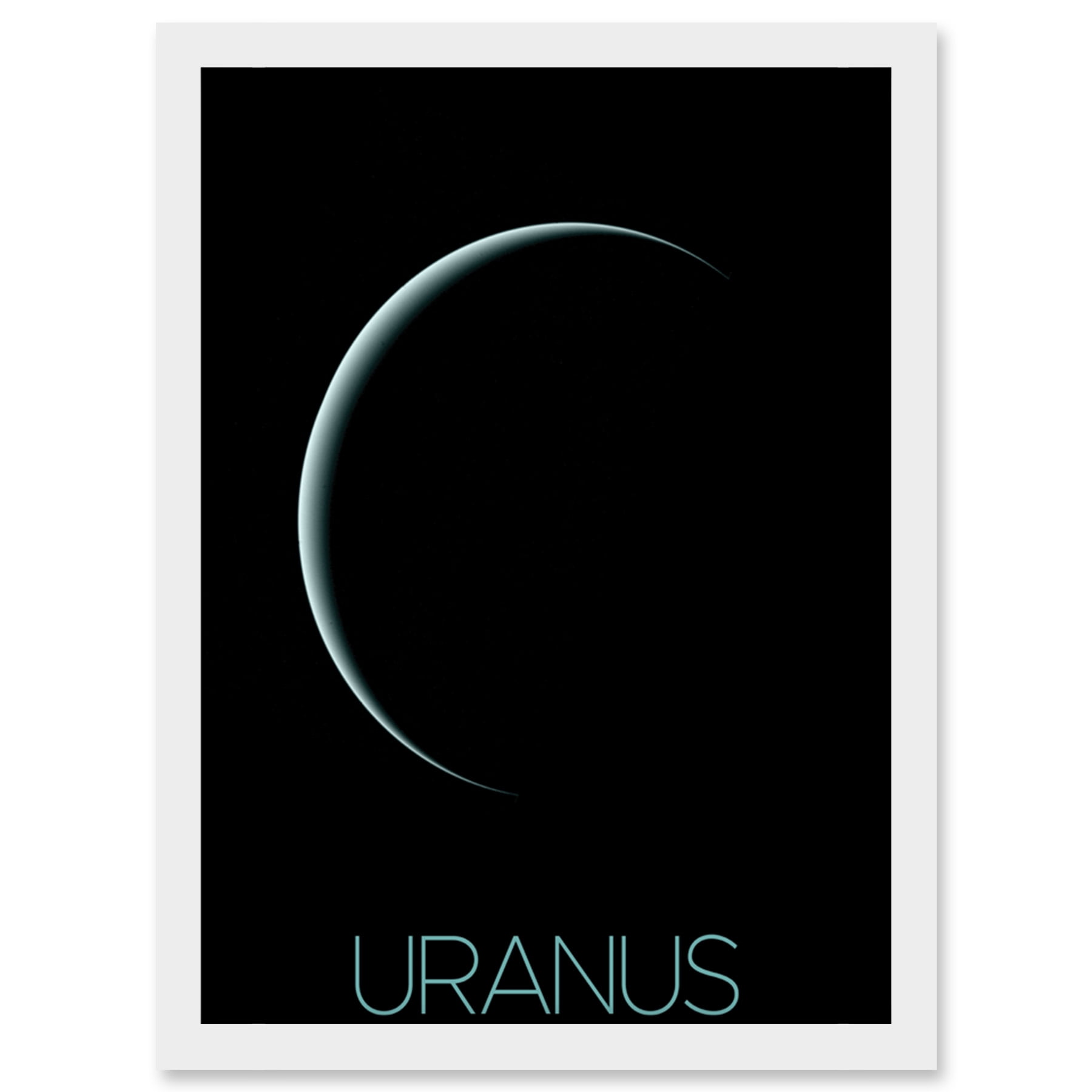 NASA Our Solar System Uranus Planet Shadow Voyager 2 Artwork Framed ...