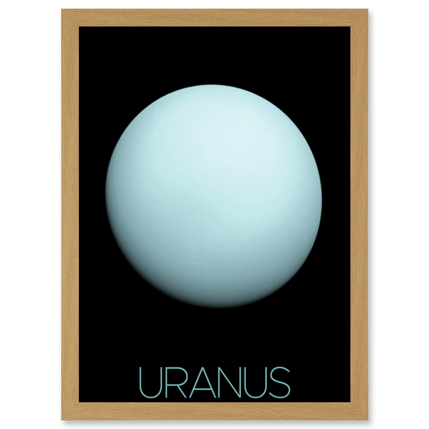 NASA Our Solar System Uranus Planet Voyager 2 Image Artwork Framed Wall ...