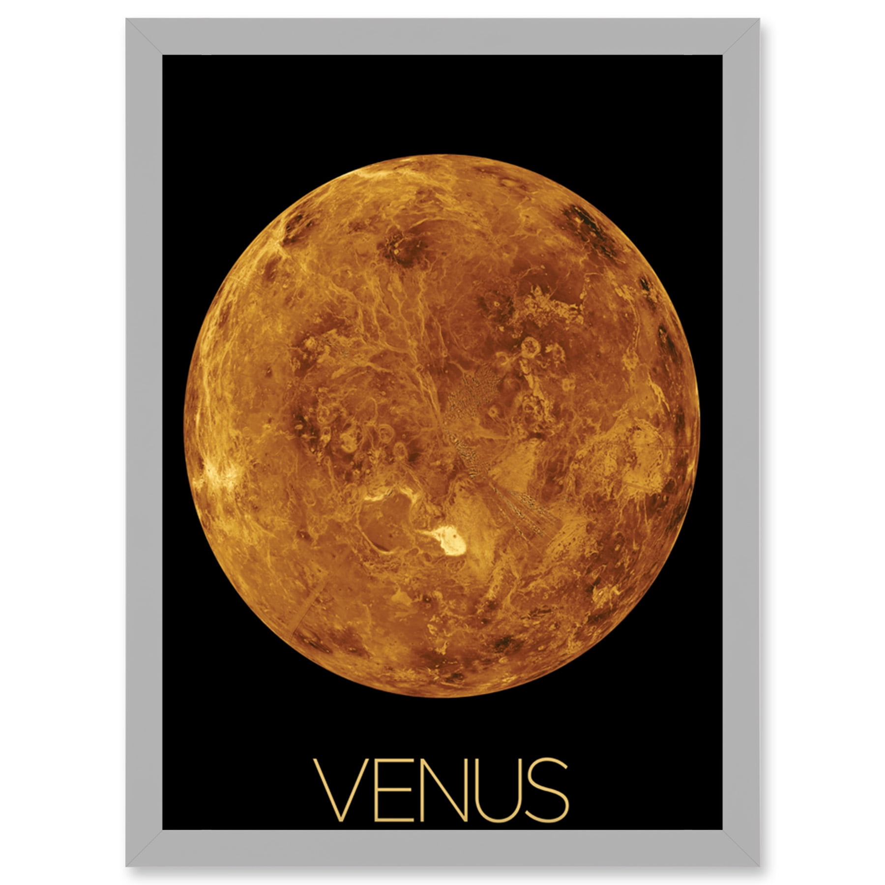 NASA Our Solar System Venus Planet Northern Hemisphere Artwork Framed ...