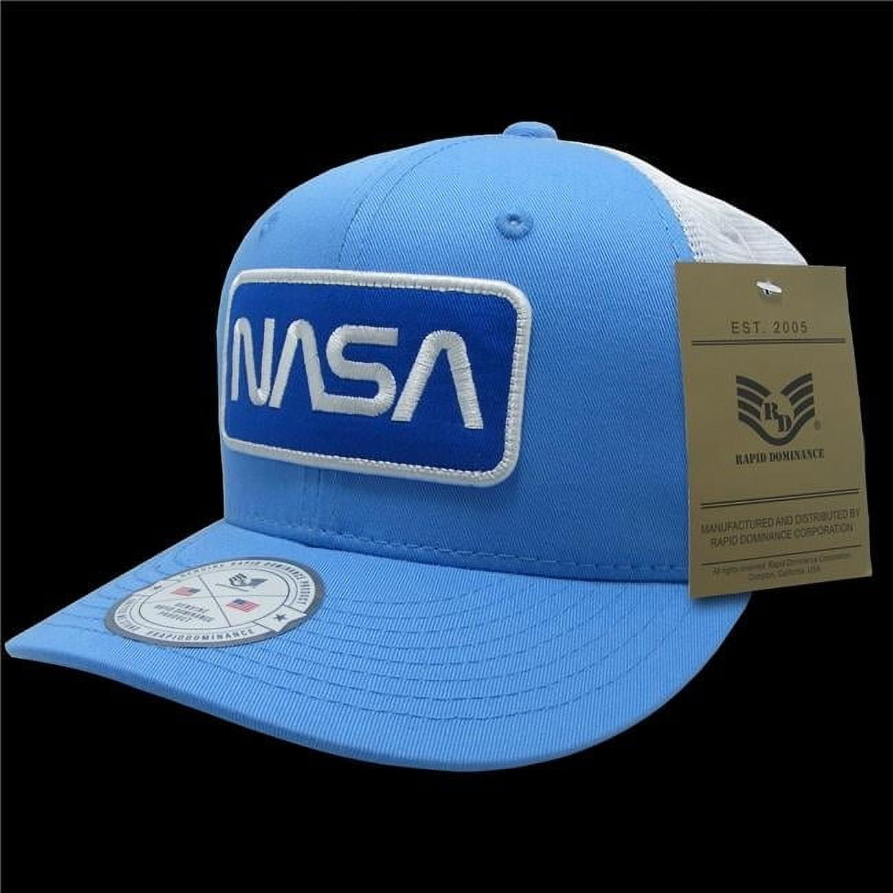 NASA Patch Trucker Caps, Worm, SKY/White - Walmart.com