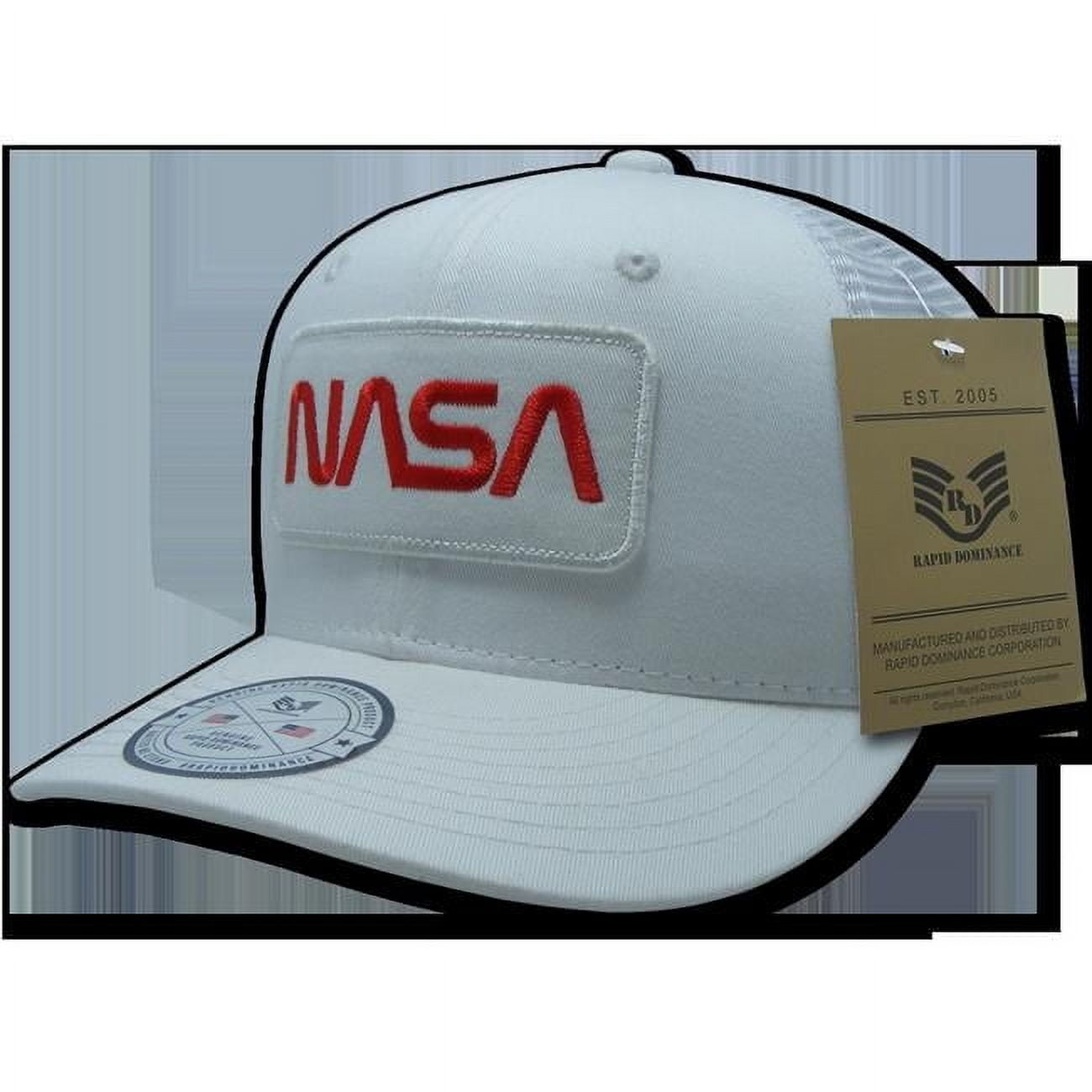 NASA Patch Trucker Caps, Worm, White - Walmart.com