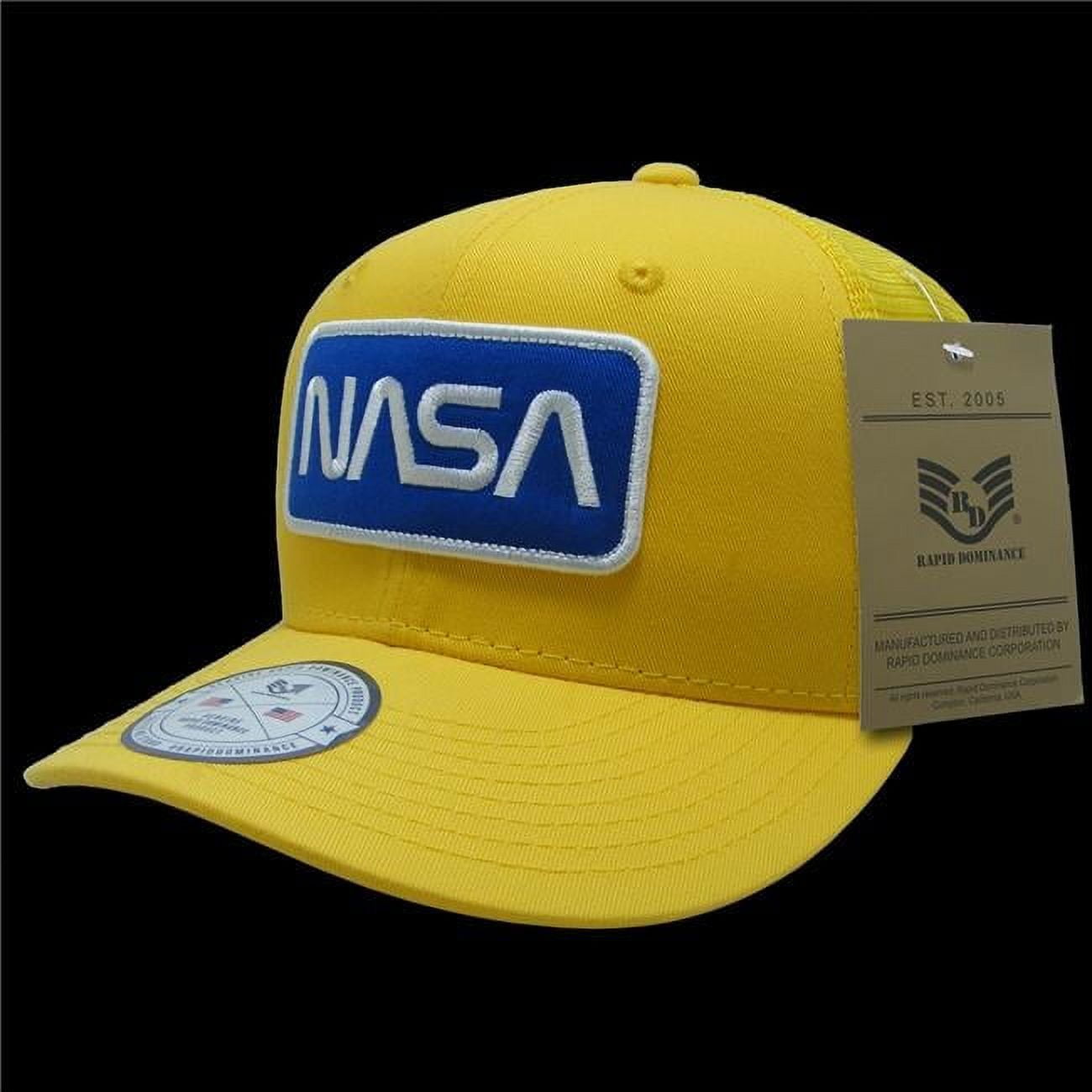 Rapid Dominance NAS6 NASA Patch Trucker Caps-Yellow - Walmart.com