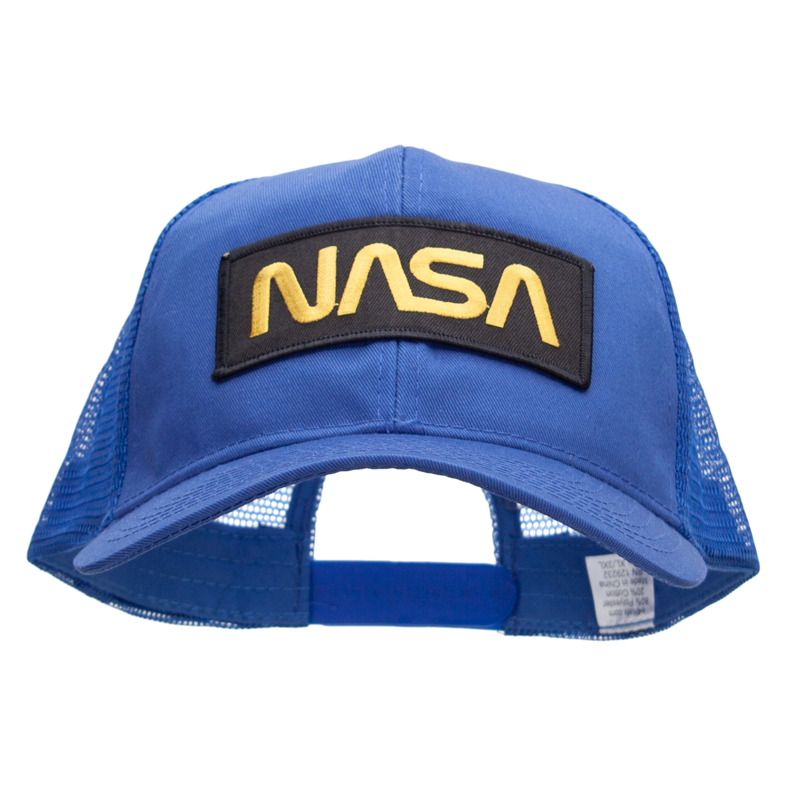 NASA Patched Big Size Solid Cotton Twill High Profile Mesh Pro Style ...