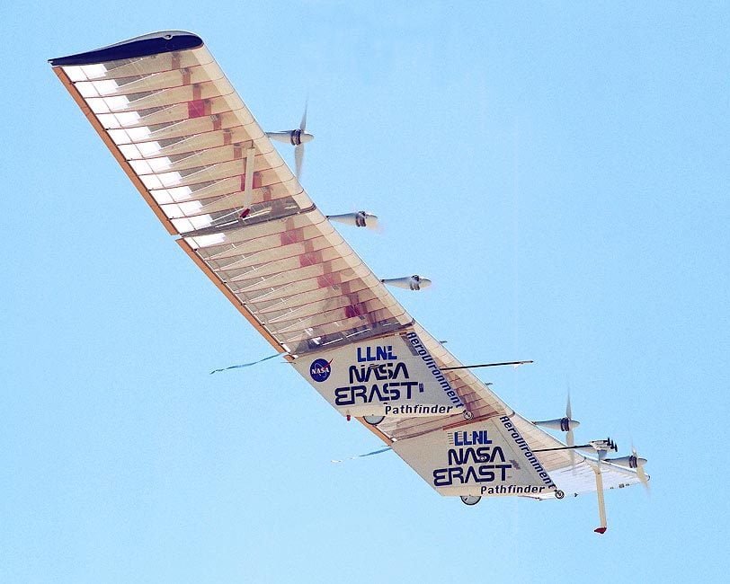 NASA Pathfinder aircraft in test flight - 20x30 Inch Glossy Laminated ...