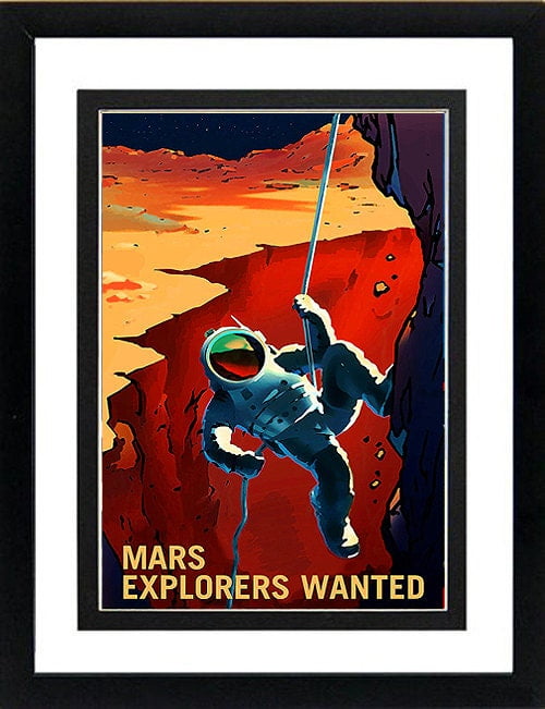 NASA Poster Mars Explorers Wanted Framed Display Various Sizes ...