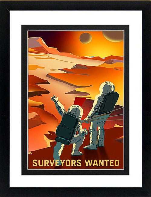 NASA Poster Mars Surveyors Wanted Framed Display Various Sizes ...