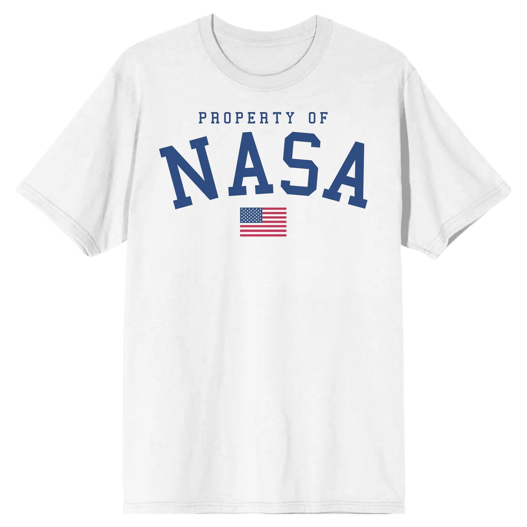 NASA Property of NASA American Flag Icon Men's White T-shirt - 4XLB ...