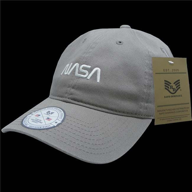 NASA Relaxed Caps, Worm, Grey - Walmart.com