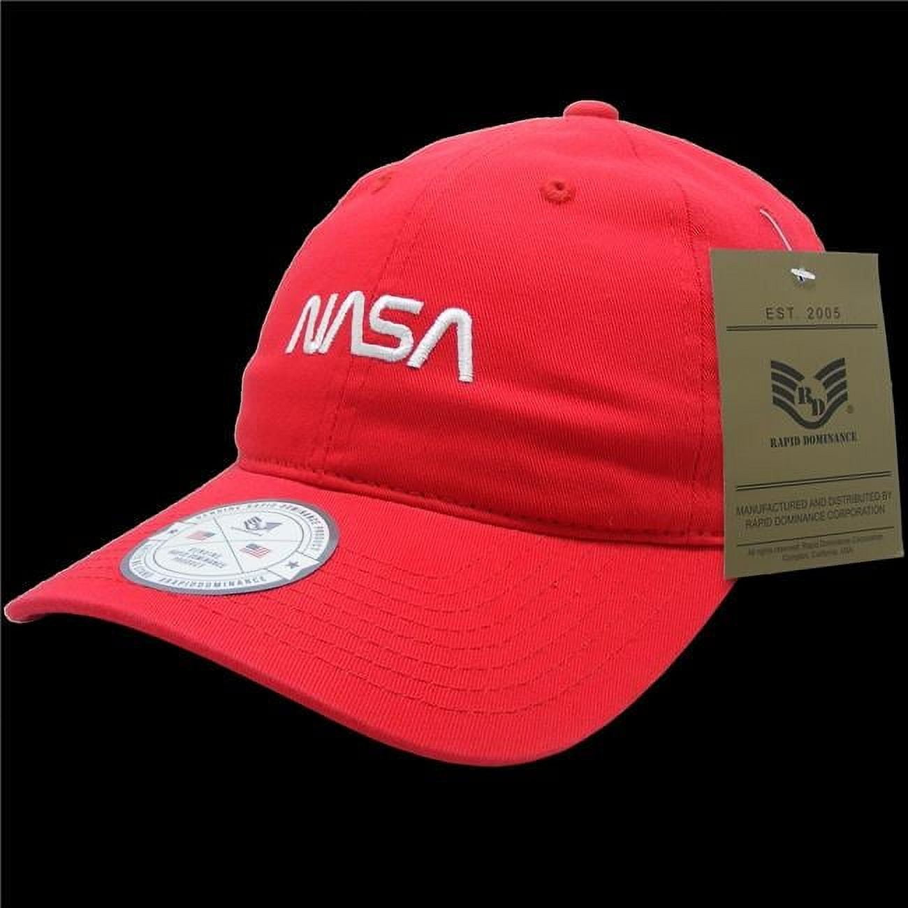 NASA Relaxed Caps, Worm, Red - Walmart.com