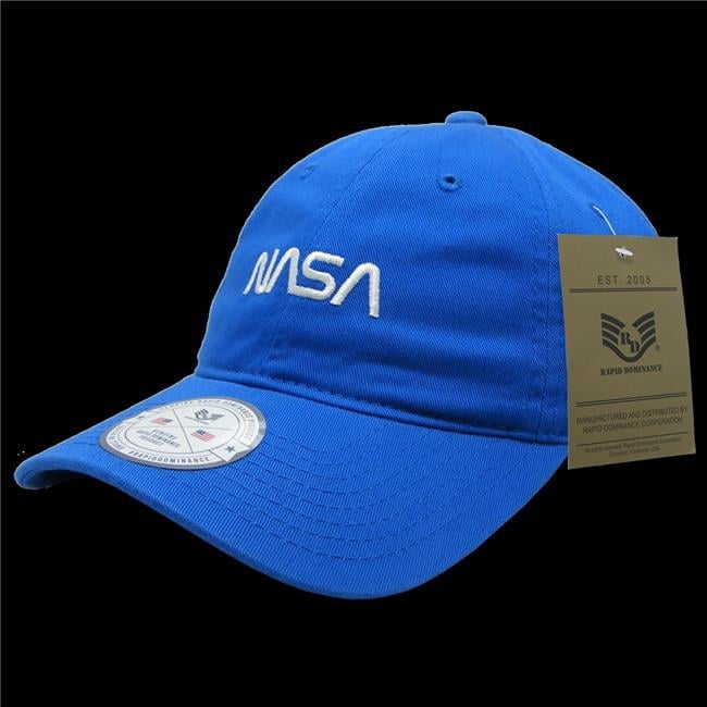 NASA Relaxed Caps, Worm, Royal - Walmart.com