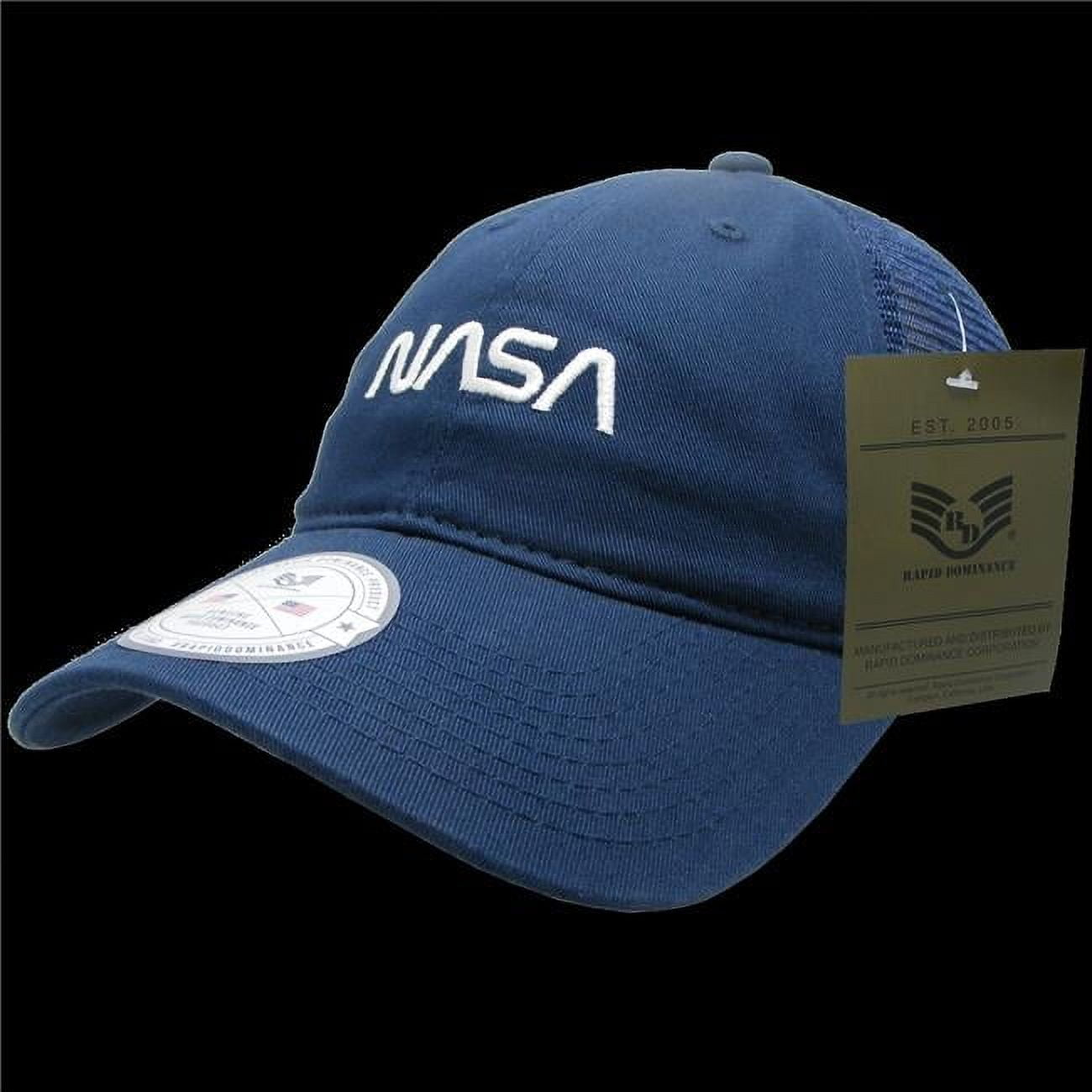 NASA Relaxed Trucker Caps, Worm, Navy - Walmart.com