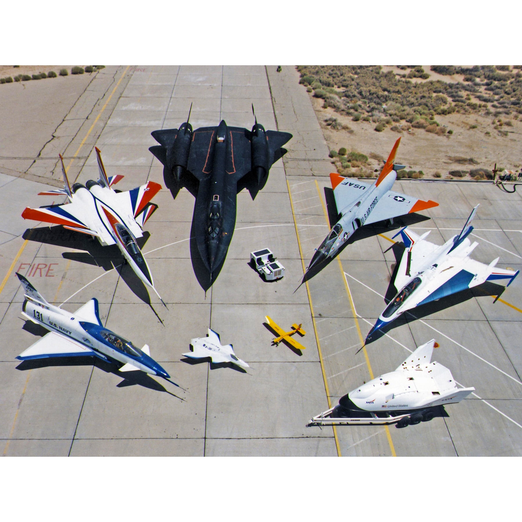 NASA Research Aircraft Fleet Dryden Center Extra Large XL Wall Art ...