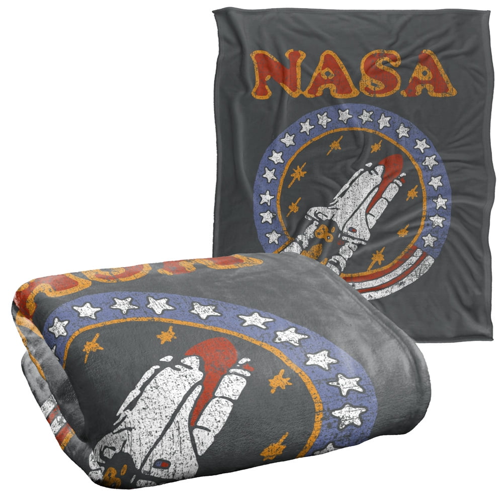 NASA Retro Shuttle Officially Licensed Silky Touch Super Soft Throw ...