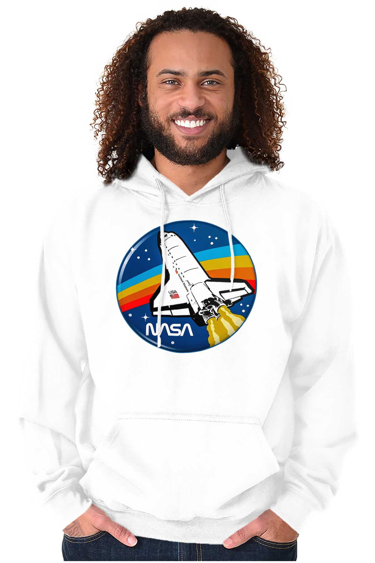 NASA Retro Vintage Space Shuttle Cool Unisex Plus Size Hoodie Brisco ...