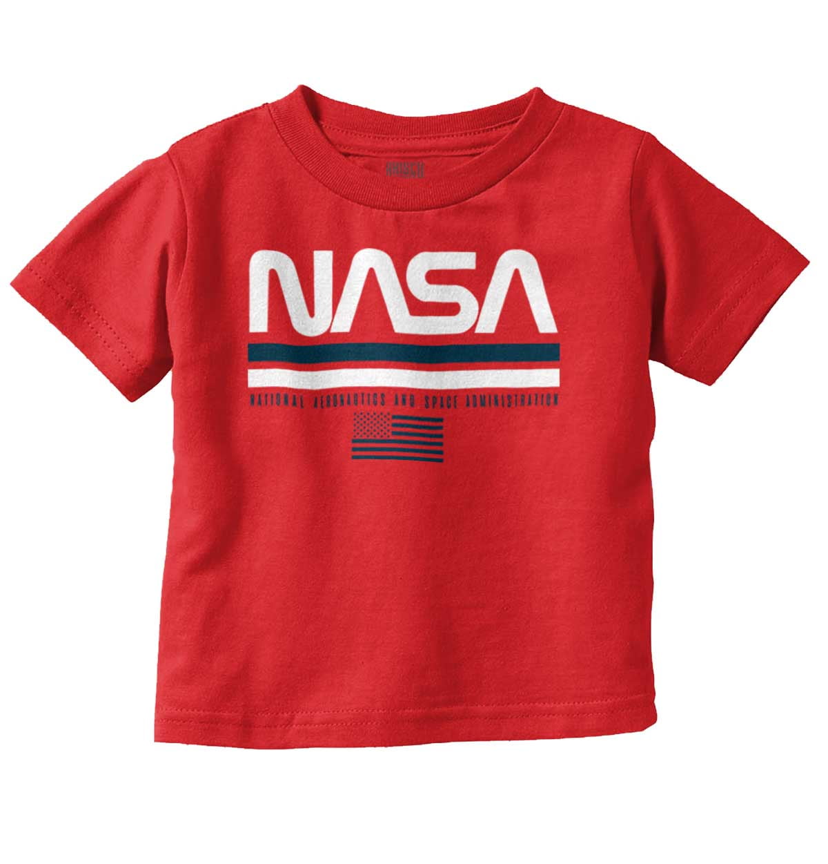 NASA Retro Worm Logo American Flag Toddler Boy Girl T Shirt Infant ...