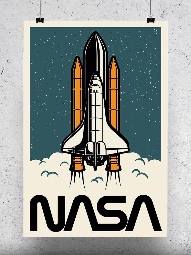 NASA Rocket And Stars Poster - NASA Designs - Walmart.com