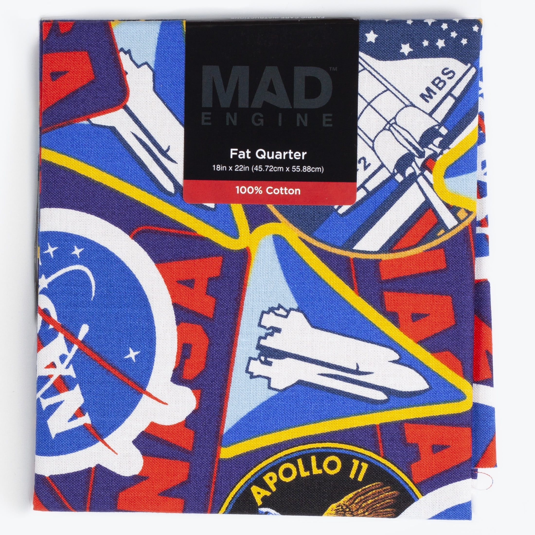 NASA Ship Toss Logo, Fat Quarter Sewing & Craft Fabric by the Quarter ...