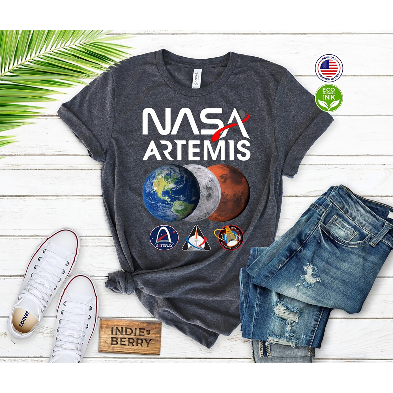 NASA Shirt, Artemis, Back To The Moon, Moon To Mars, SLS, Rocket, One ...