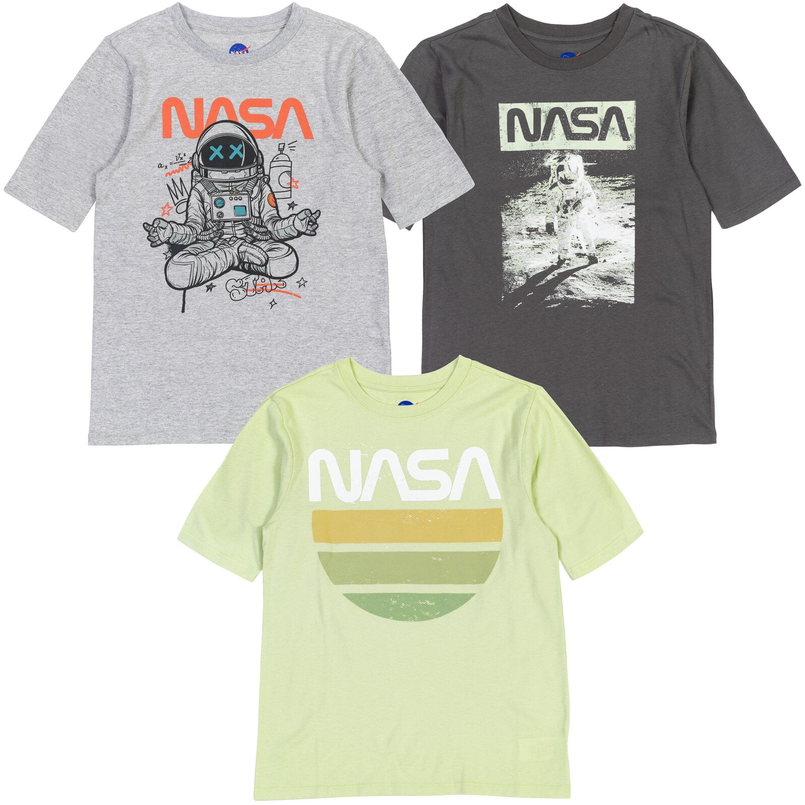 NASA Space Astronaut 3 Pack T-Shirts Toddler to Big Kid - Walmart.com