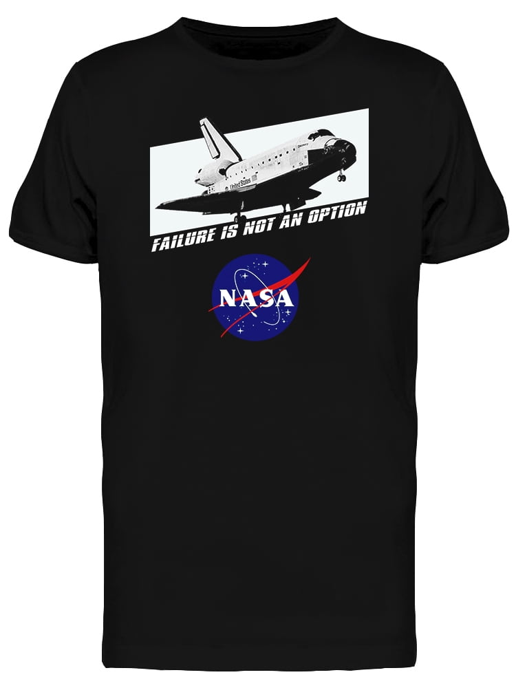 NASA Space NASA Logo Failure Is Not An Option Spaceship Men Black T ...
