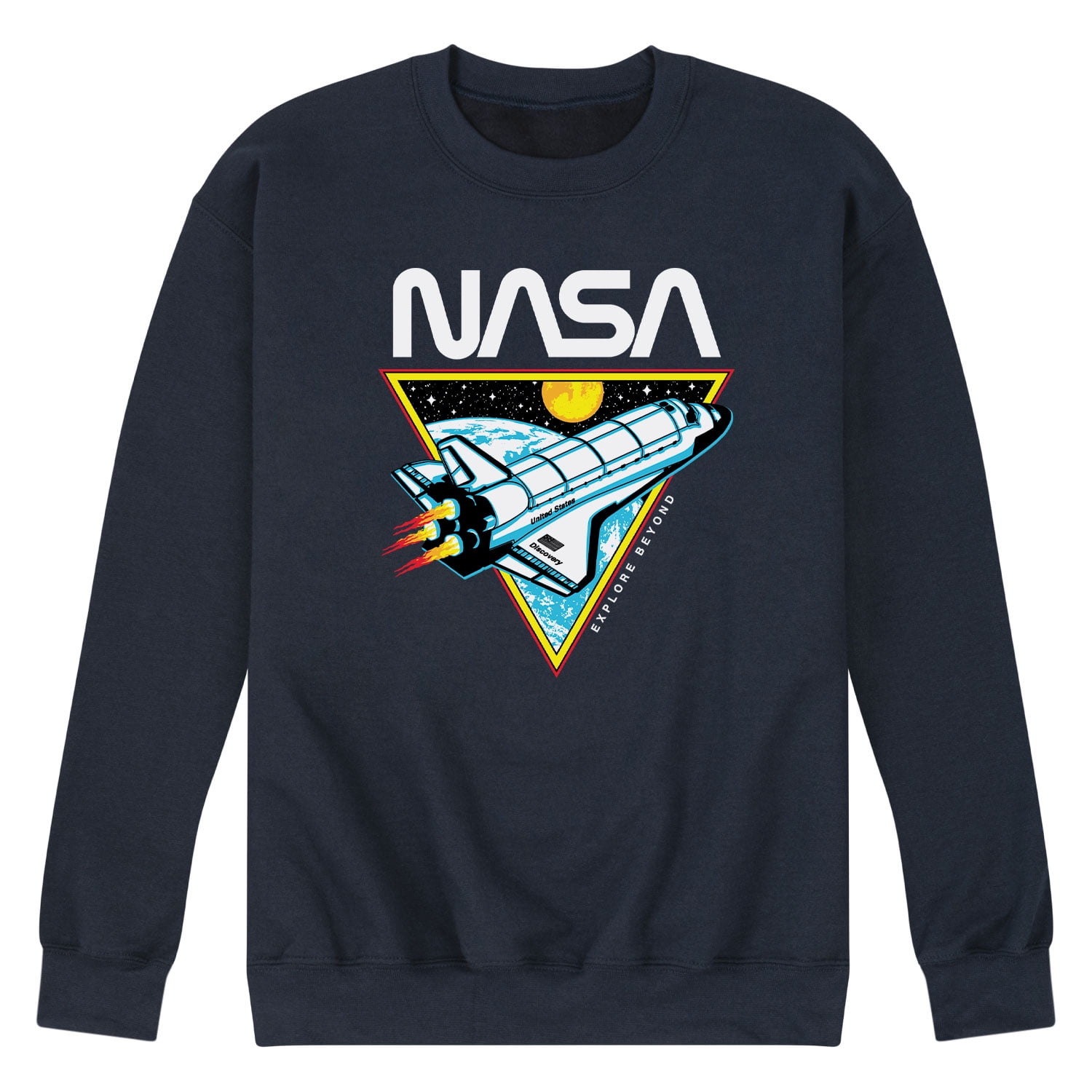 NASA - Space Shuttle Logo - Men's Crew Neck Fleece Pullover - Walmart.com