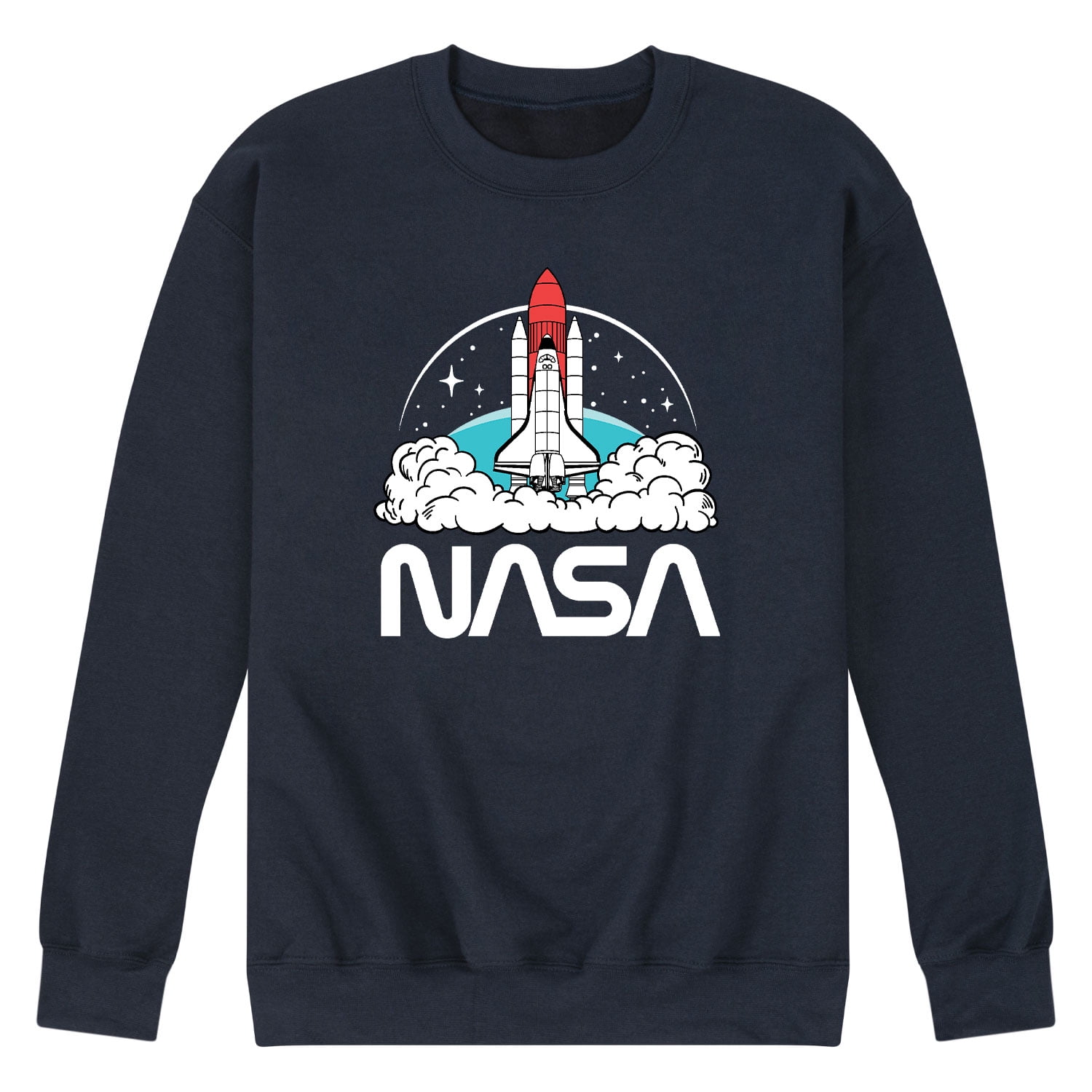 NASA - Space Shuttle Logo - Men's Crew Neck Fleece Pullover - Walmart.com