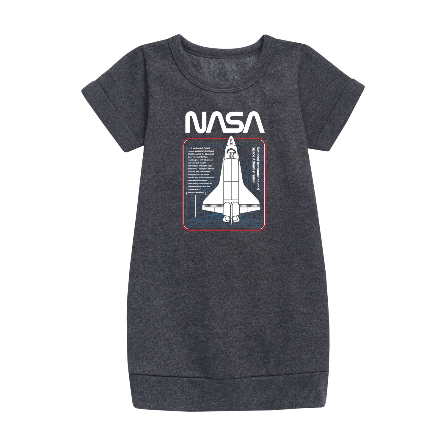NASA - Space Shuttle Logo - Toddler And Youth Girls Fleece Dress ...