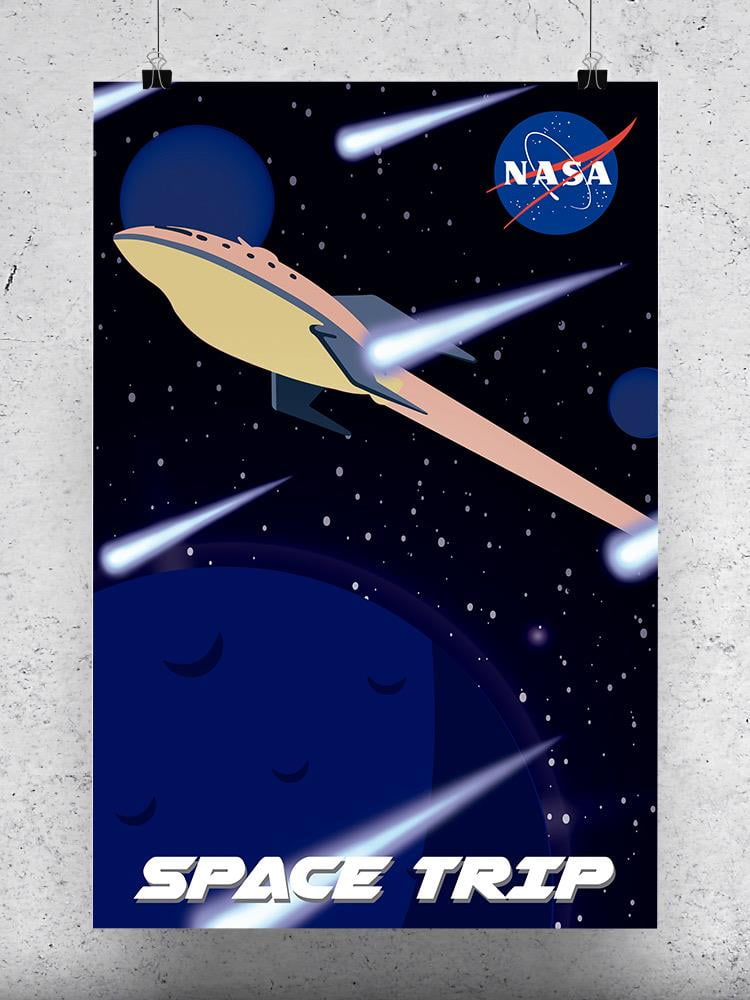 NASA Space Trip Retro Vintage Art Poster - NASA Designs, - Walmart.com